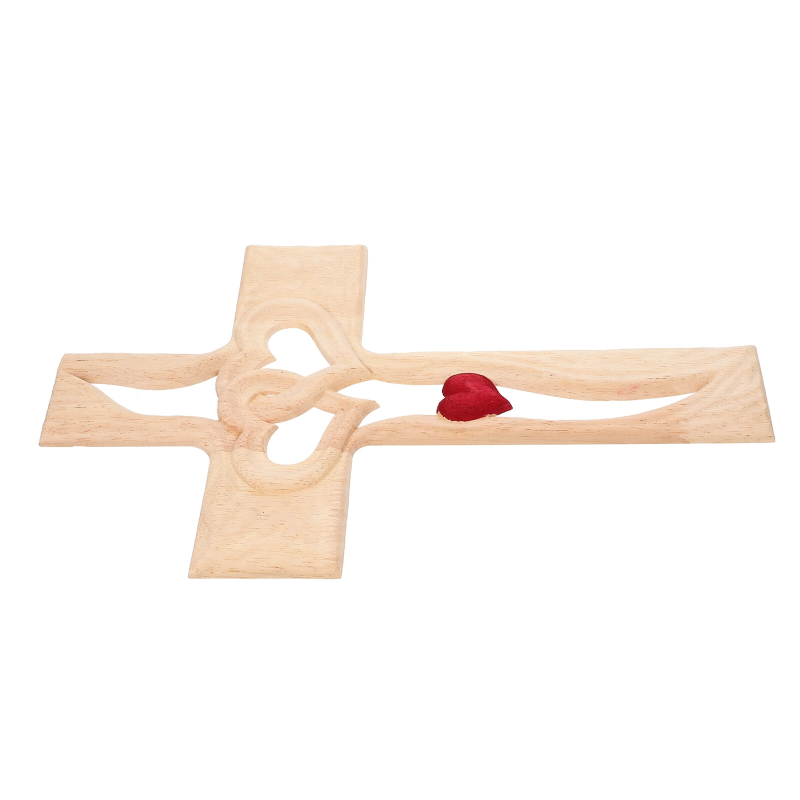 Home Decor Wooden Hollow Cross Cross Ornament Wooden Ornament Heart ...