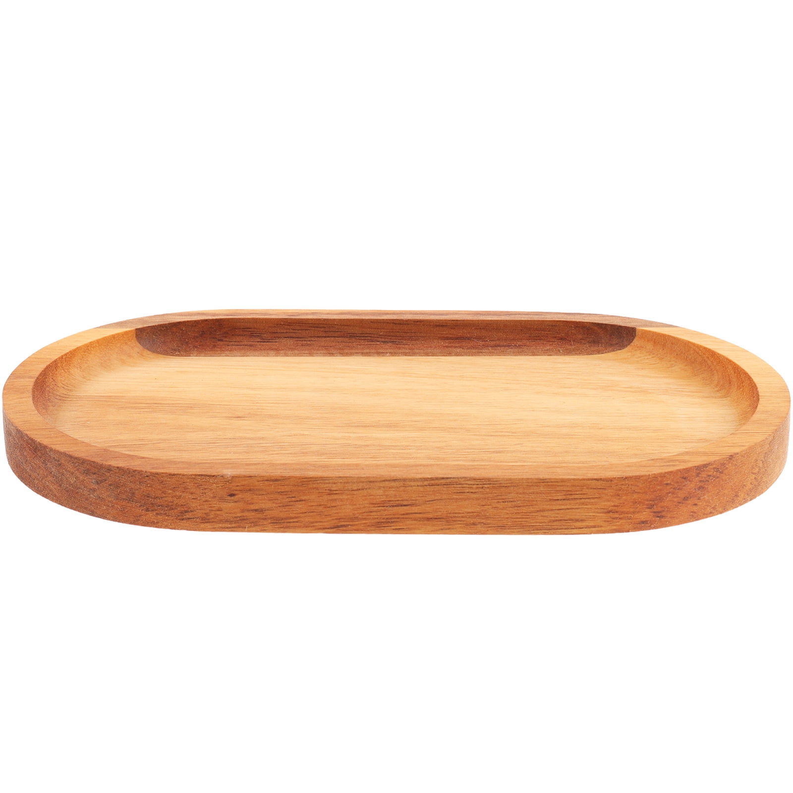 Home Decor Wooden Tea Tray Serving Platter Oval Small Trays Child ...