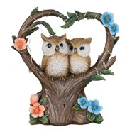 Alpine Corporation 16" Solar Owl Welcome Outdoor Statue - Walmart.com
