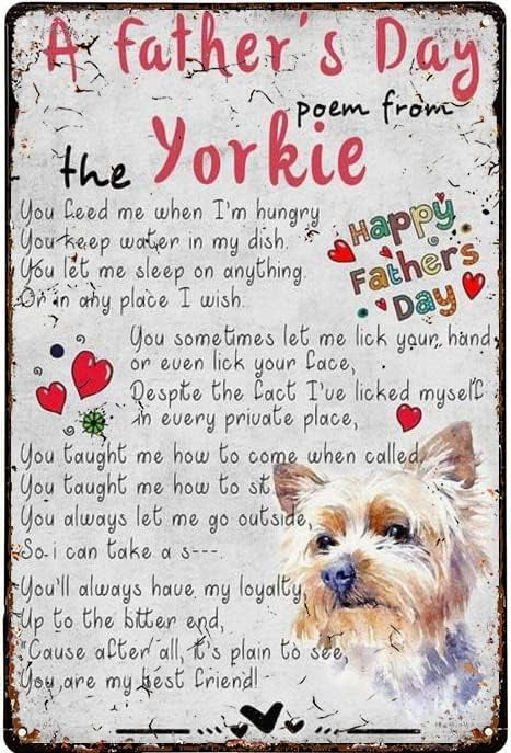 Home Decoration Tin Signs A Father S Day Poem from The Yorkie Dog Tin ...