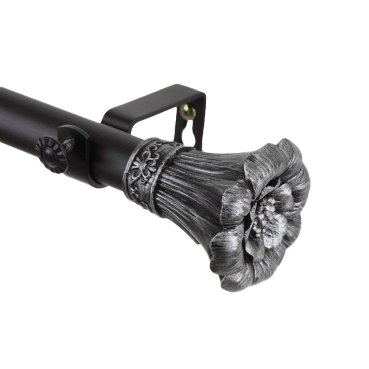 Home Decorative Blossom Curtain Rod 160-240" - Black - Walmart.com