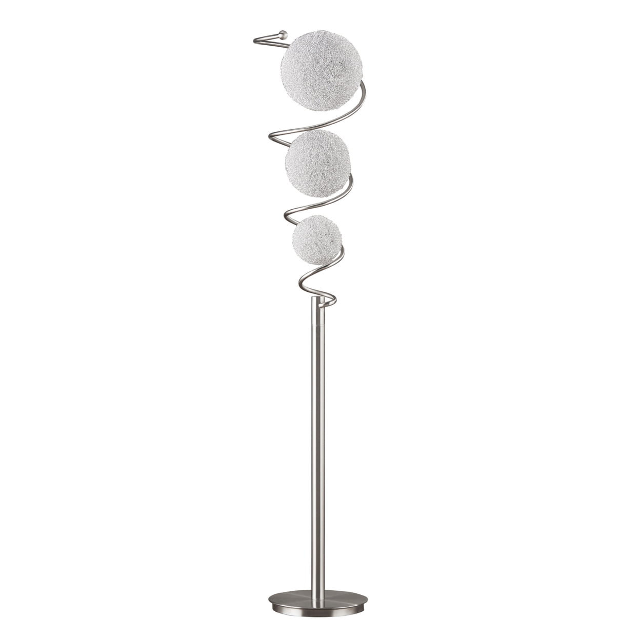 Home Decorative Brighton 65 In. Satin Nickel Floor Lamp With Wire Wrap ...