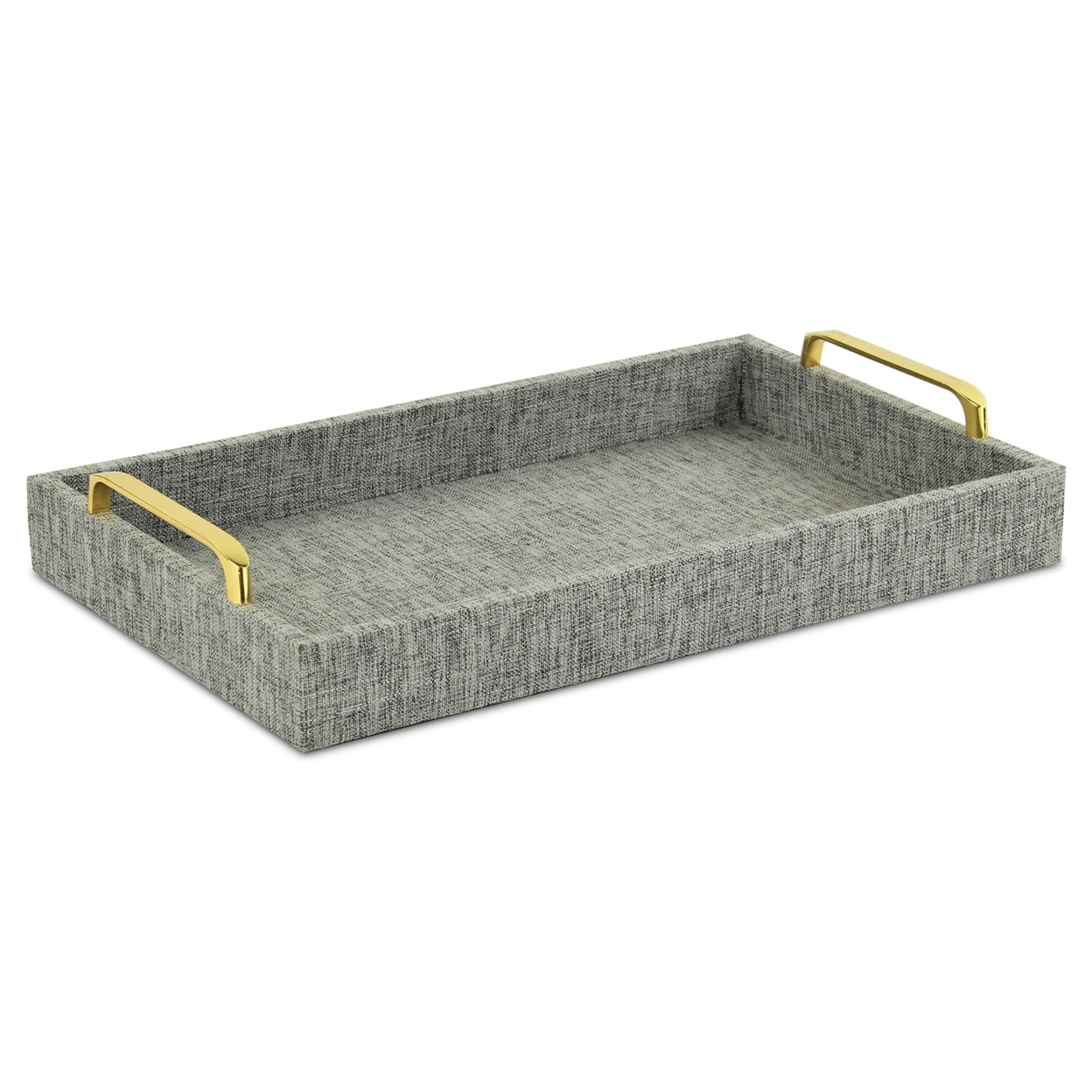 Home Decorative Canter Isle Gray Linen Tray - Walmart.com