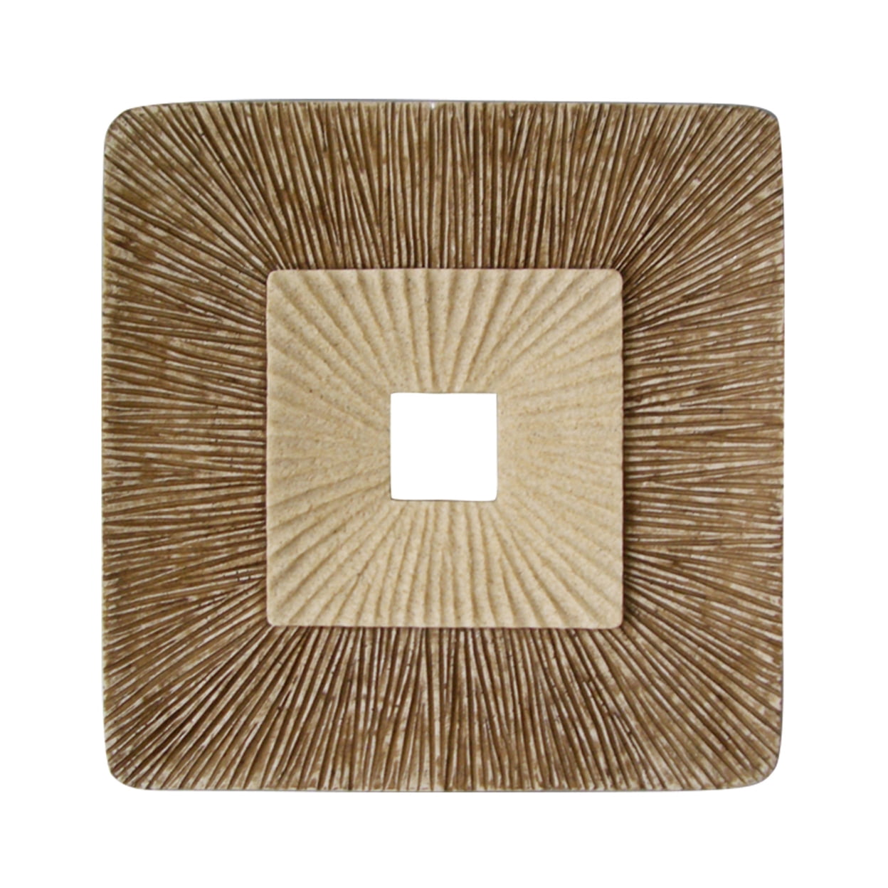 Home Decorative Concave Square Double Layer Ribbed Wall Plaque 19" X 2 ...
