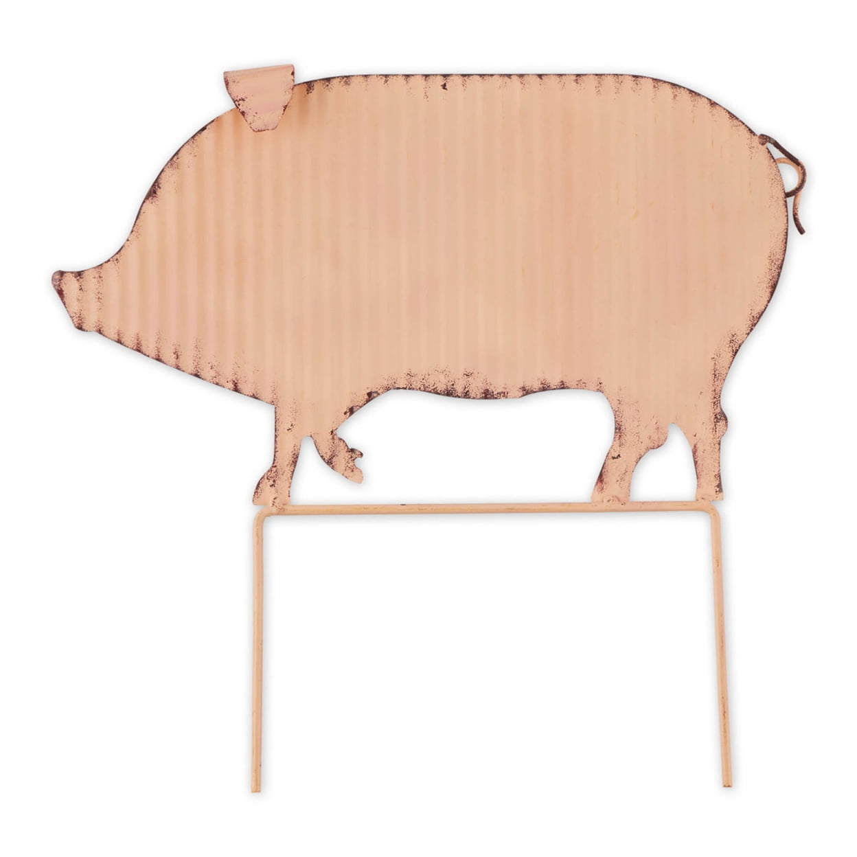 Home Decorative Corrugated Metal Garden Stake - Pig - Walmart.com
