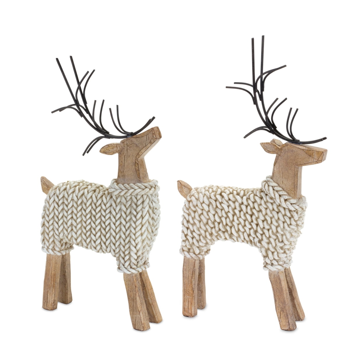 "Melrose Decorative Deer with Sweater for Home Decoration, Set of 2, 10 ...
