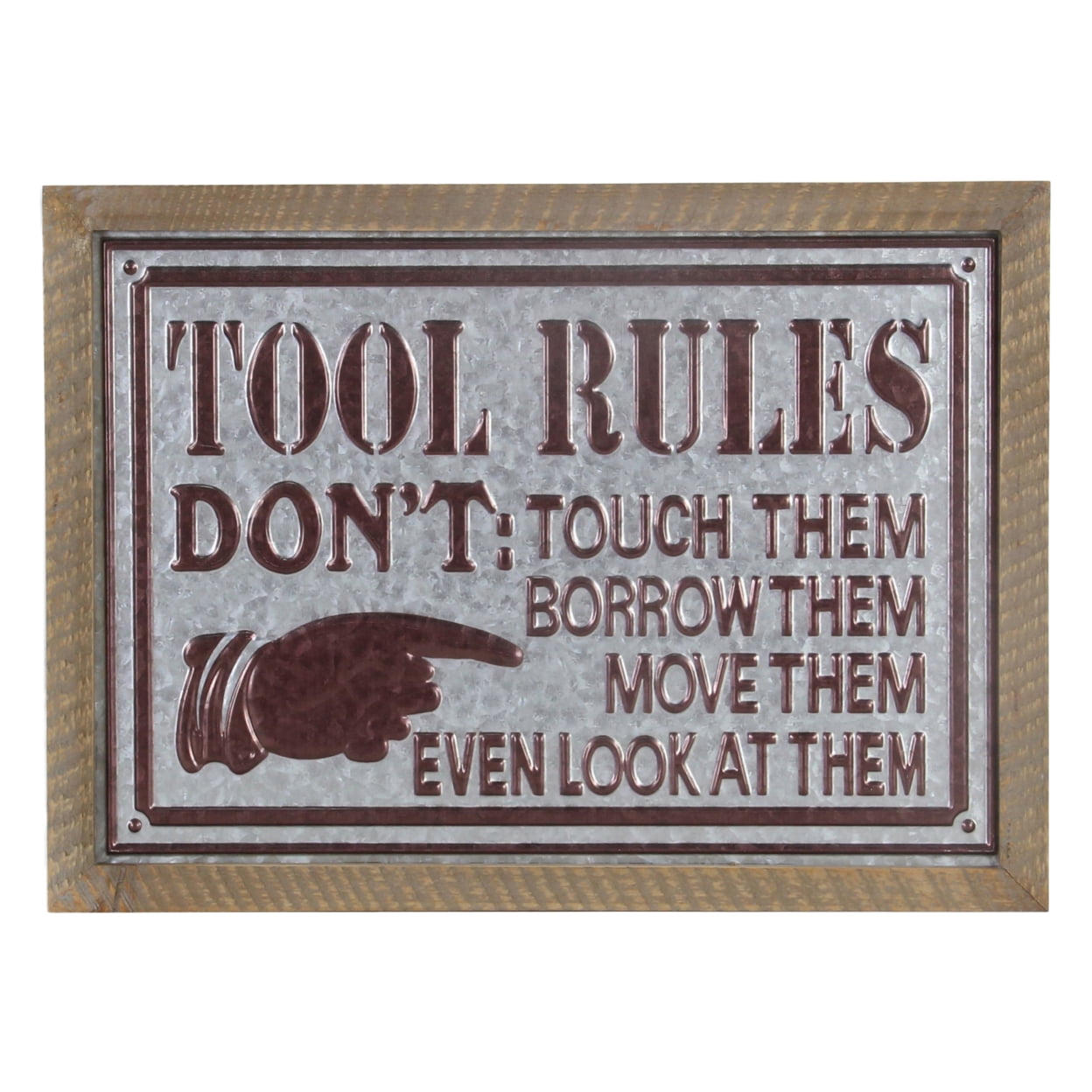 Home Decorative Farmhouse Styled "Tool Rules" Wall Sign - Walmart.com