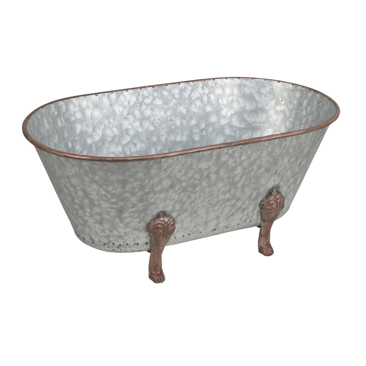 Home Decorative Galvanized Metal Tub Decor - Small - Walmart.com