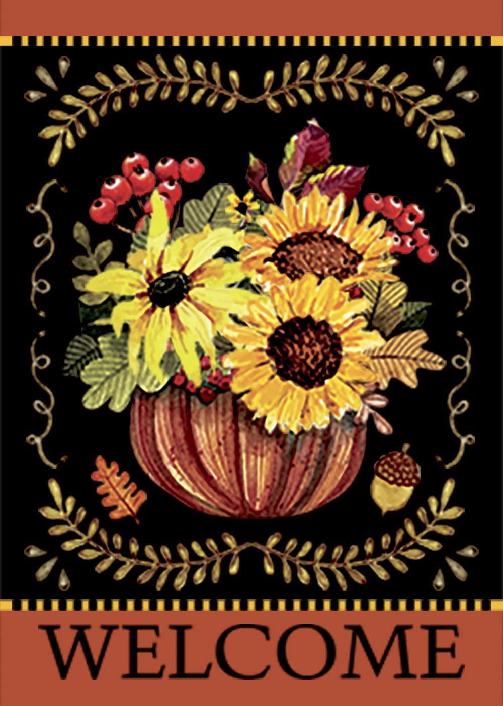 Home Decorative Happy Fall House Flag Double Sided, Welcome Fall ...