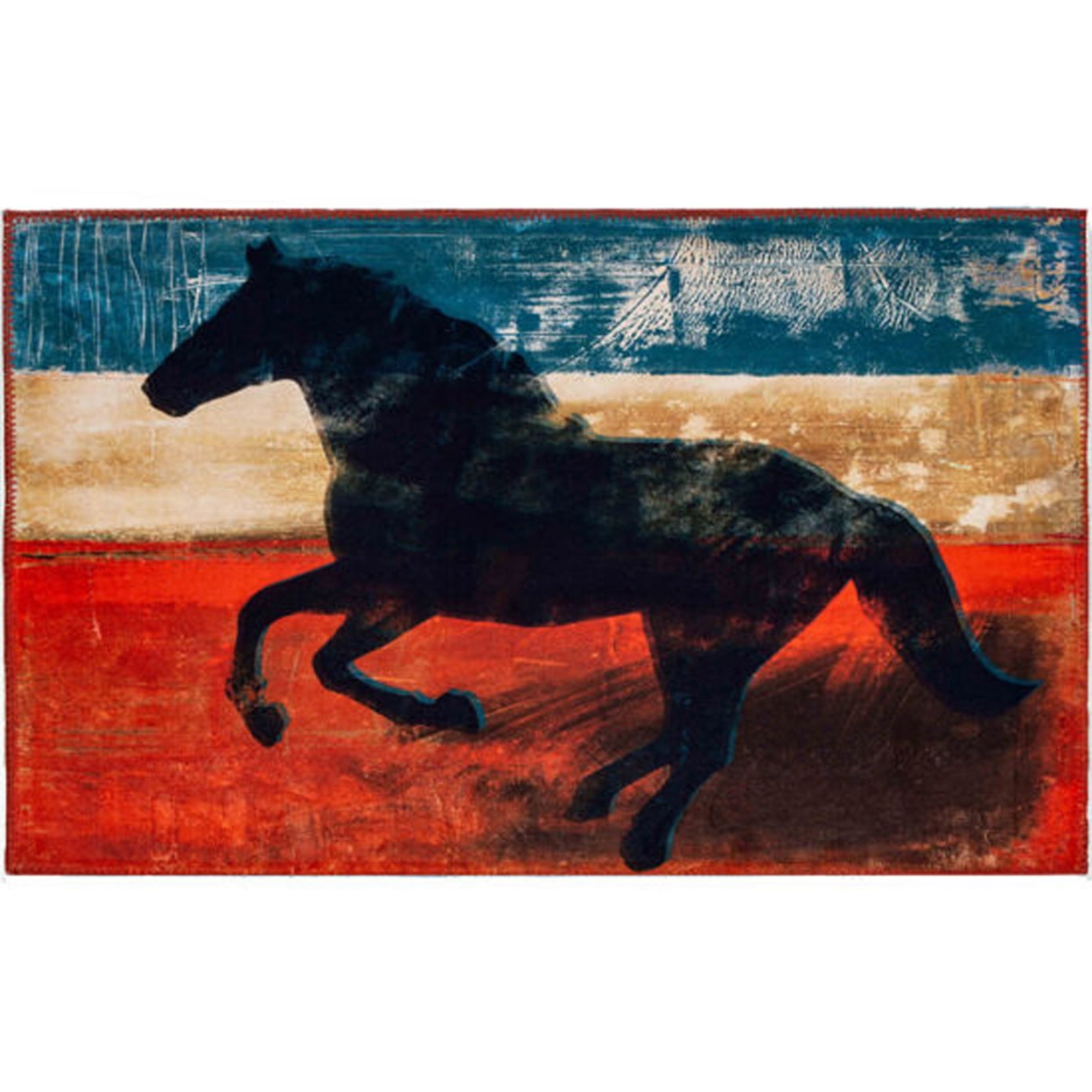 Home Decorative Indoor Outdoor Accent Rug Wild Mustang - 22" X 32 ...