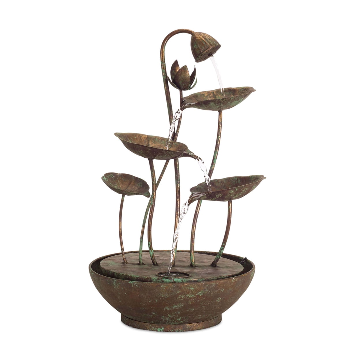 Home Decorative Lotus Leaf Fountain 19.5"H Iron - Walmart.com