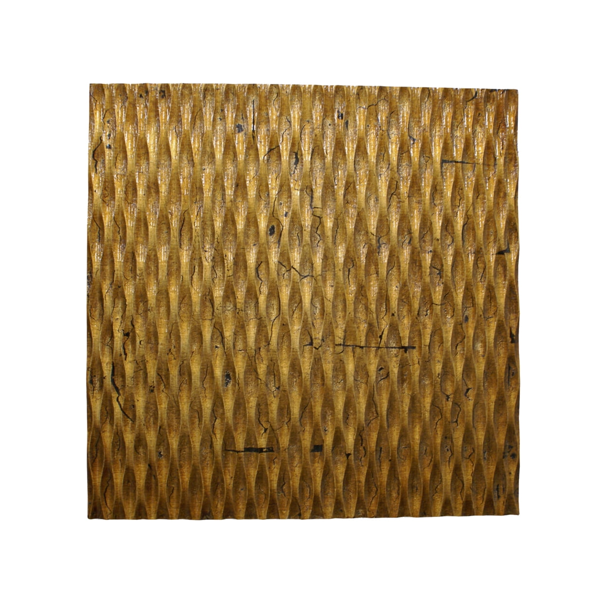 Home Decorative Metallic Ridge Gold Wall Art 36" X36" - Walmart.com