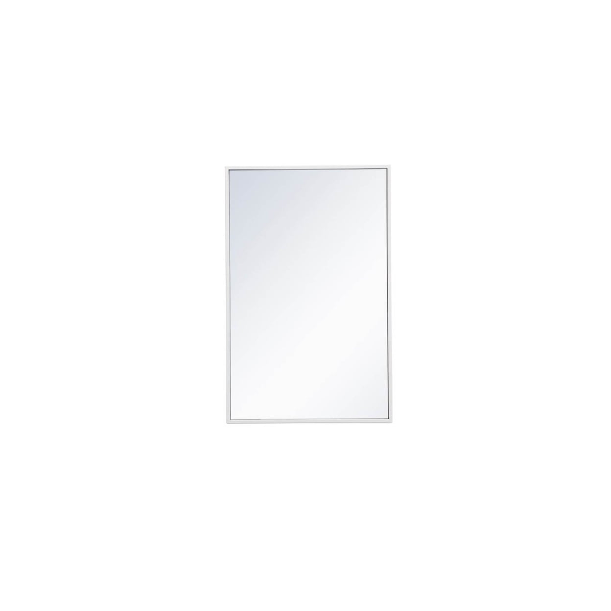 Home Decorative Modern Metal Frame Rectangle Mirror 18X28" In White ...