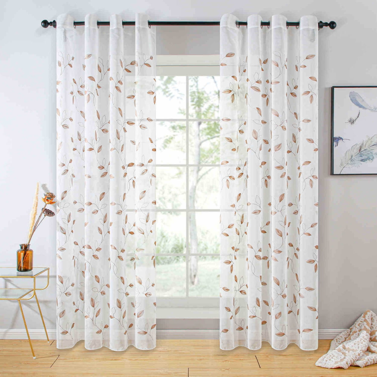 Home Decorative Sheer Curtain Panel, Valencia - Walmart.com