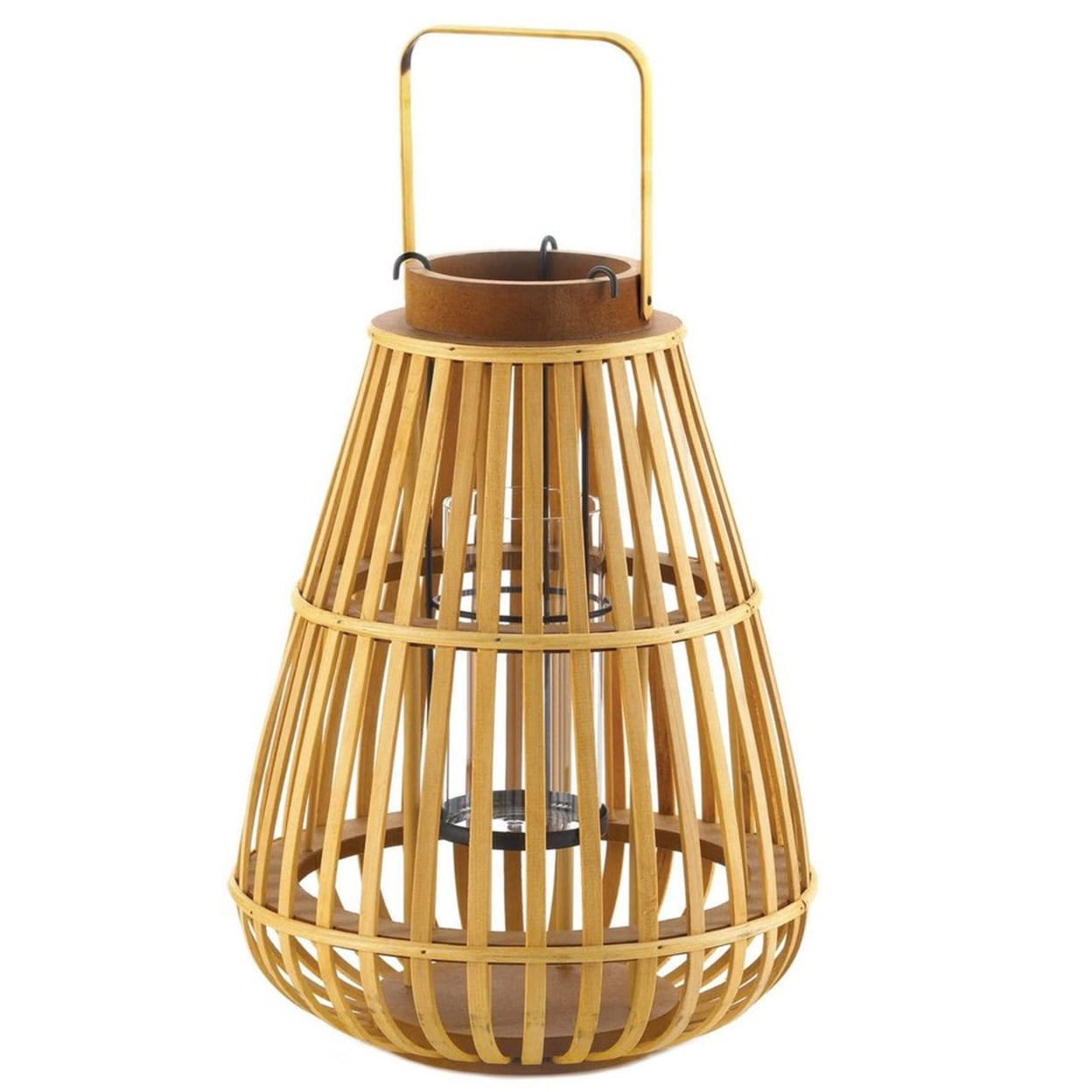 Home Decorative Slat Wood Candle Lantern - 14 inches - Walmart.com