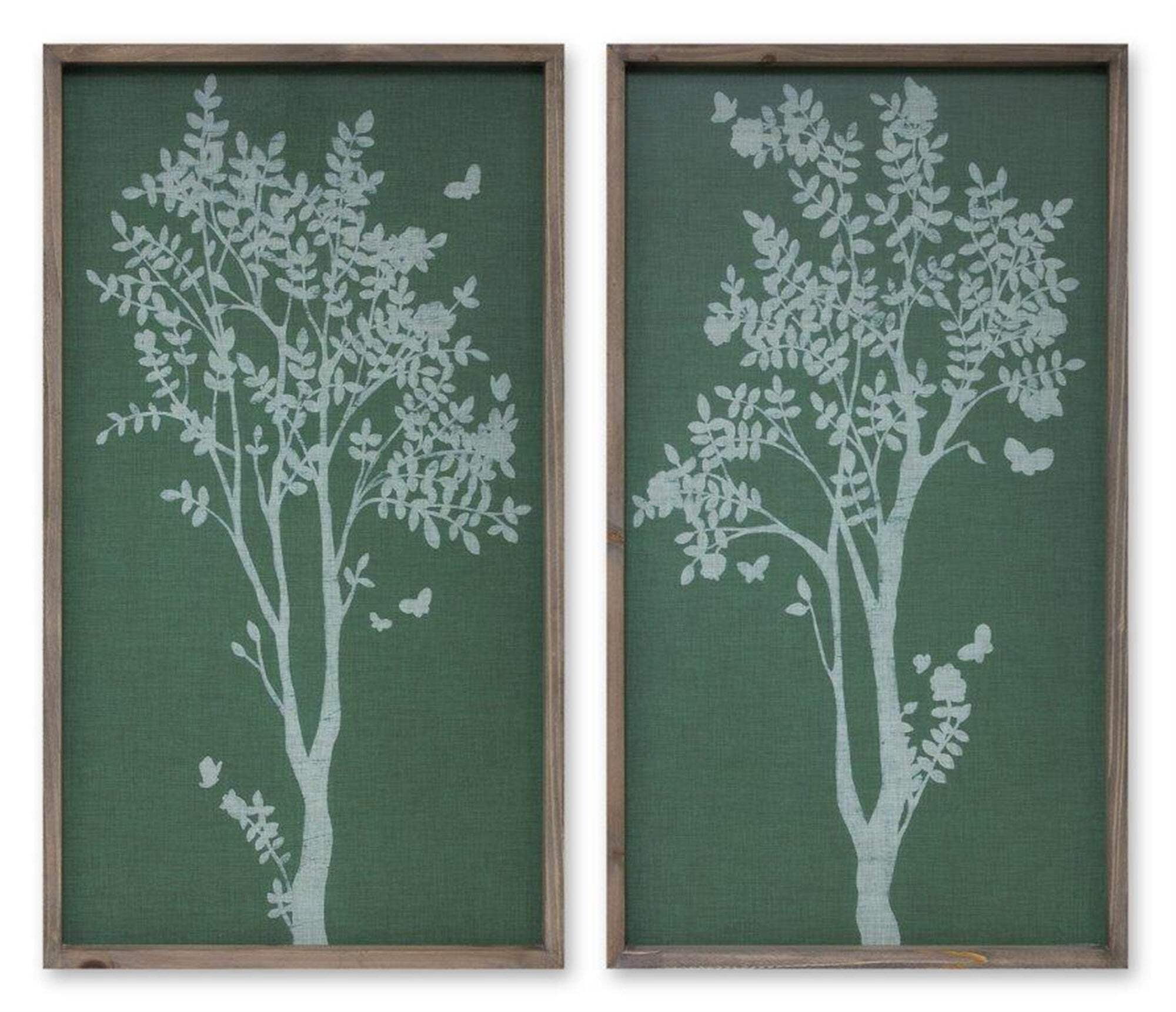 Home Decorative Tree Print (Set Of 2) 17.75"L X 31.5"H Mdf, Wood ...