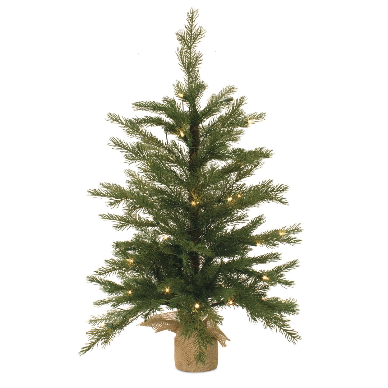 Home Decorative Tree in Burlap 3'H PVC - Green, Brown - Walmart.com
