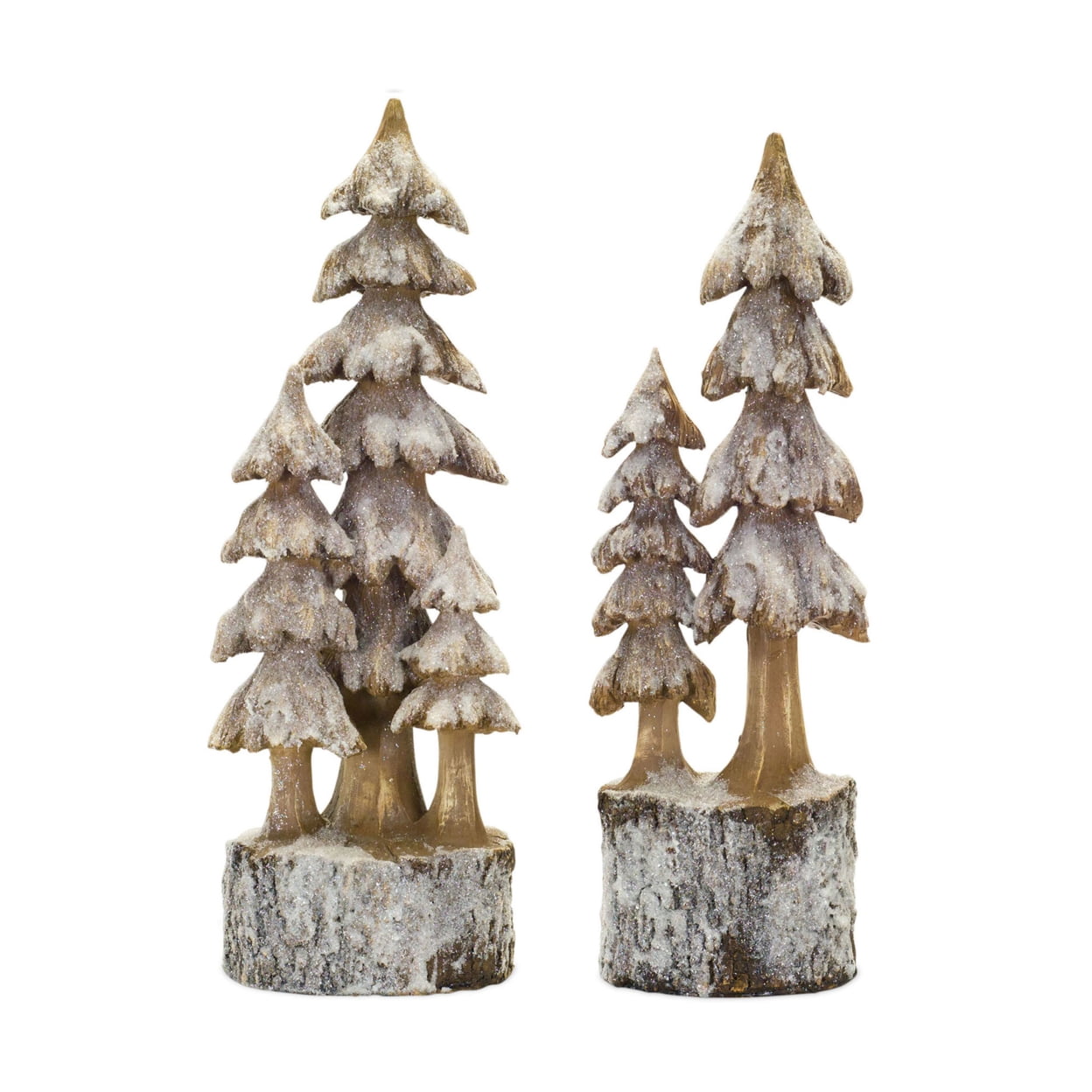 Home Decorative Tree on Base (Set of 2) 14"H Resin - Walmart.com