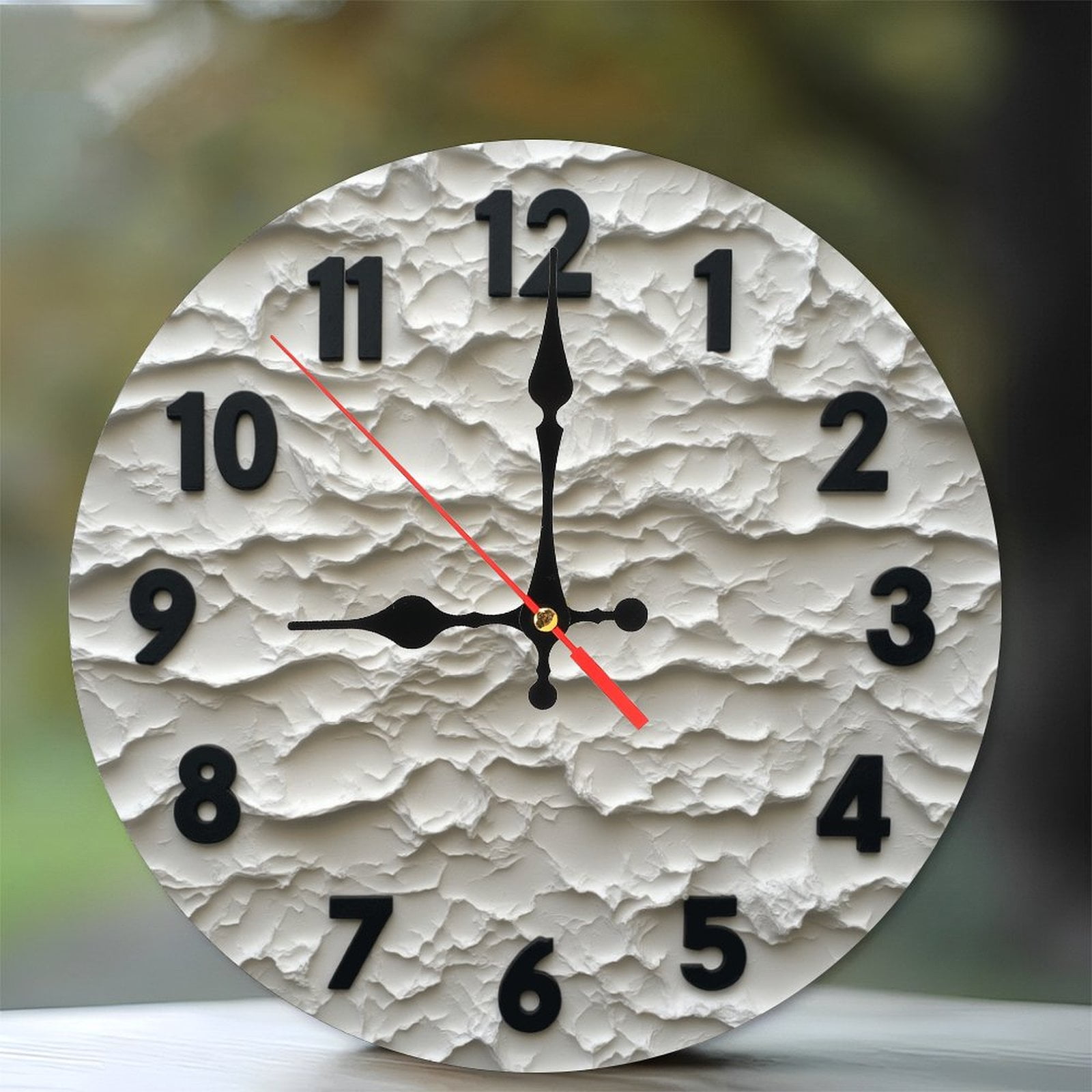 Home Decorative Wall Clock with Unique Design 10-Inch Silent Wooden ...