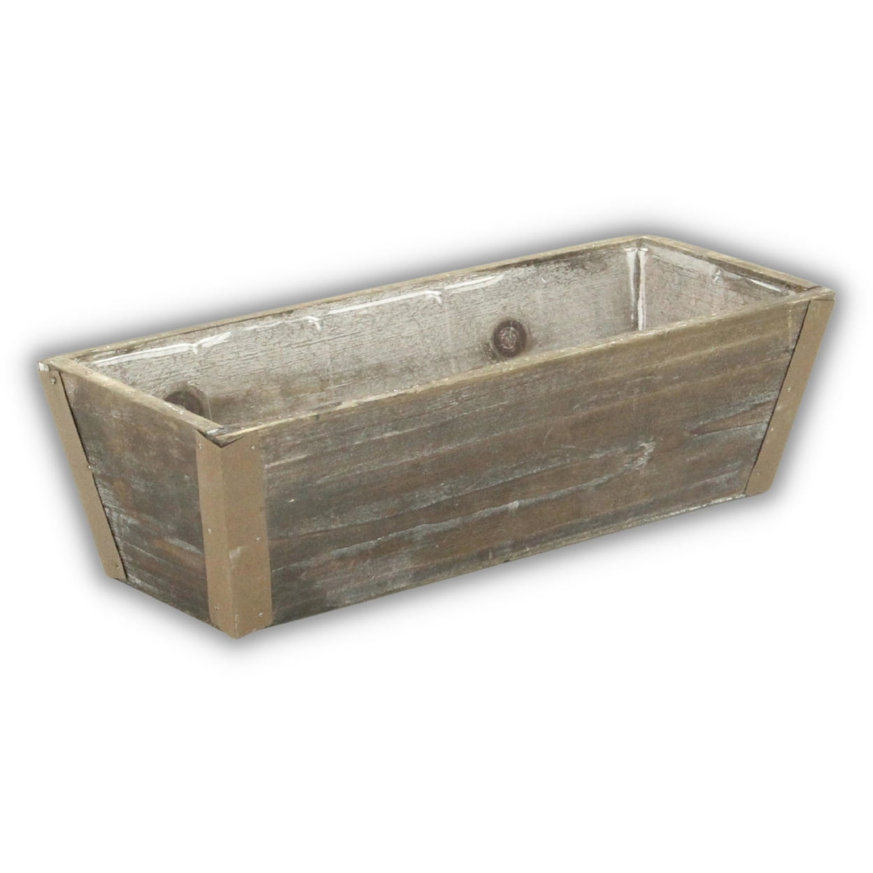Home Decorative Wooden 12 Inch Ledge Planter - Brown - Walmart.com