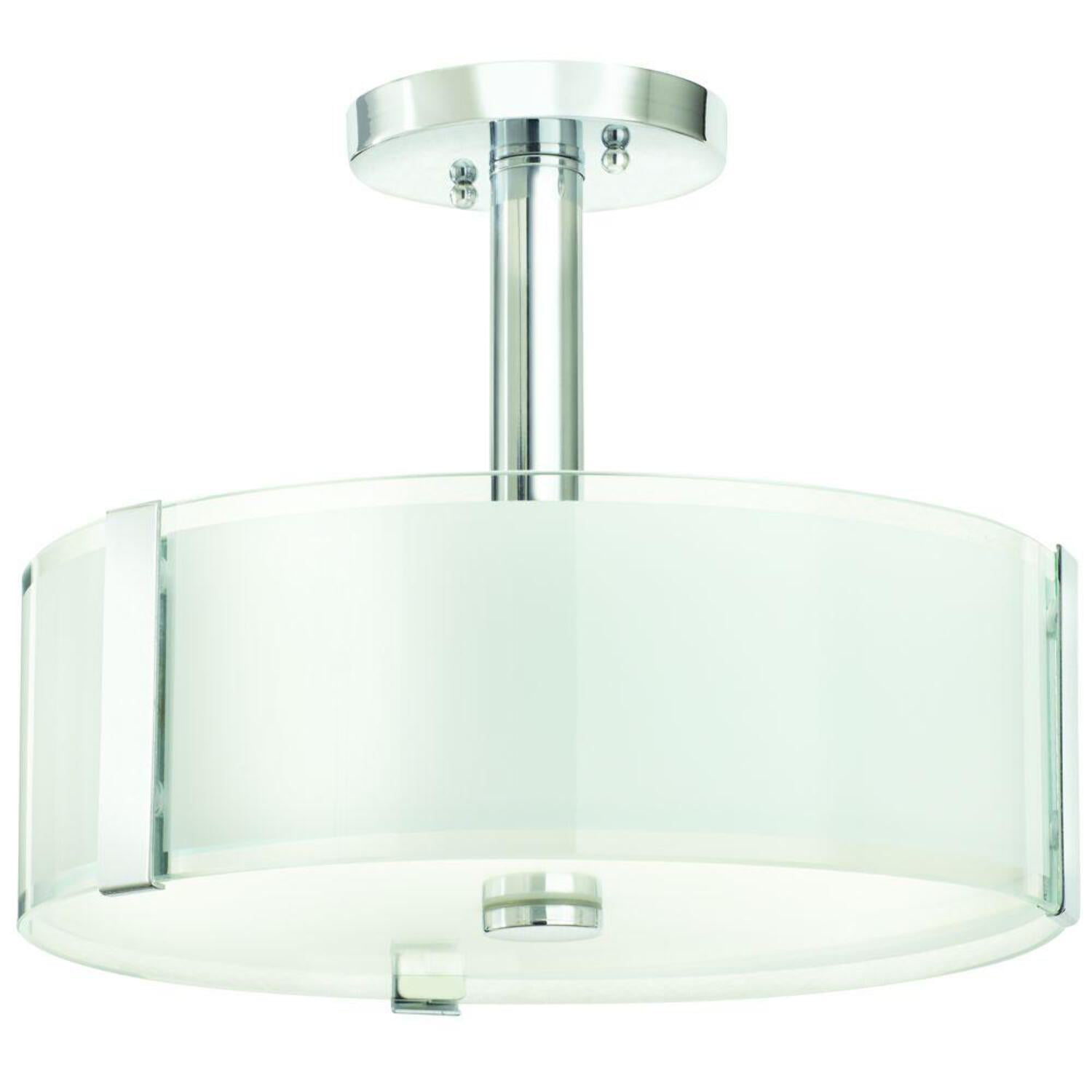Home Decorators Bourland 14 in. 3-Light Polished Chrome Semi-Flush ...