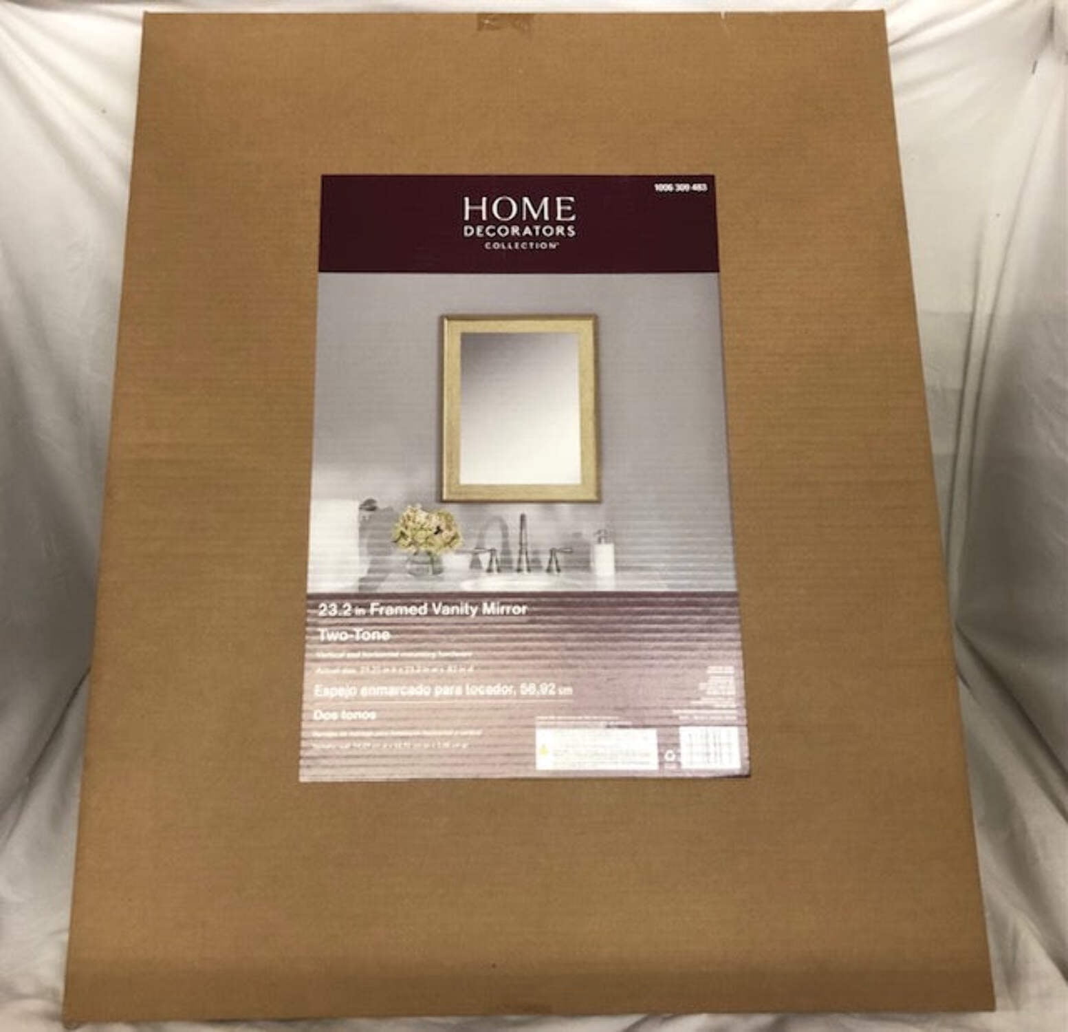 Home Decorators Rectangular Vanity Mirror, 23x29 in., Silver, 2-Toned ...