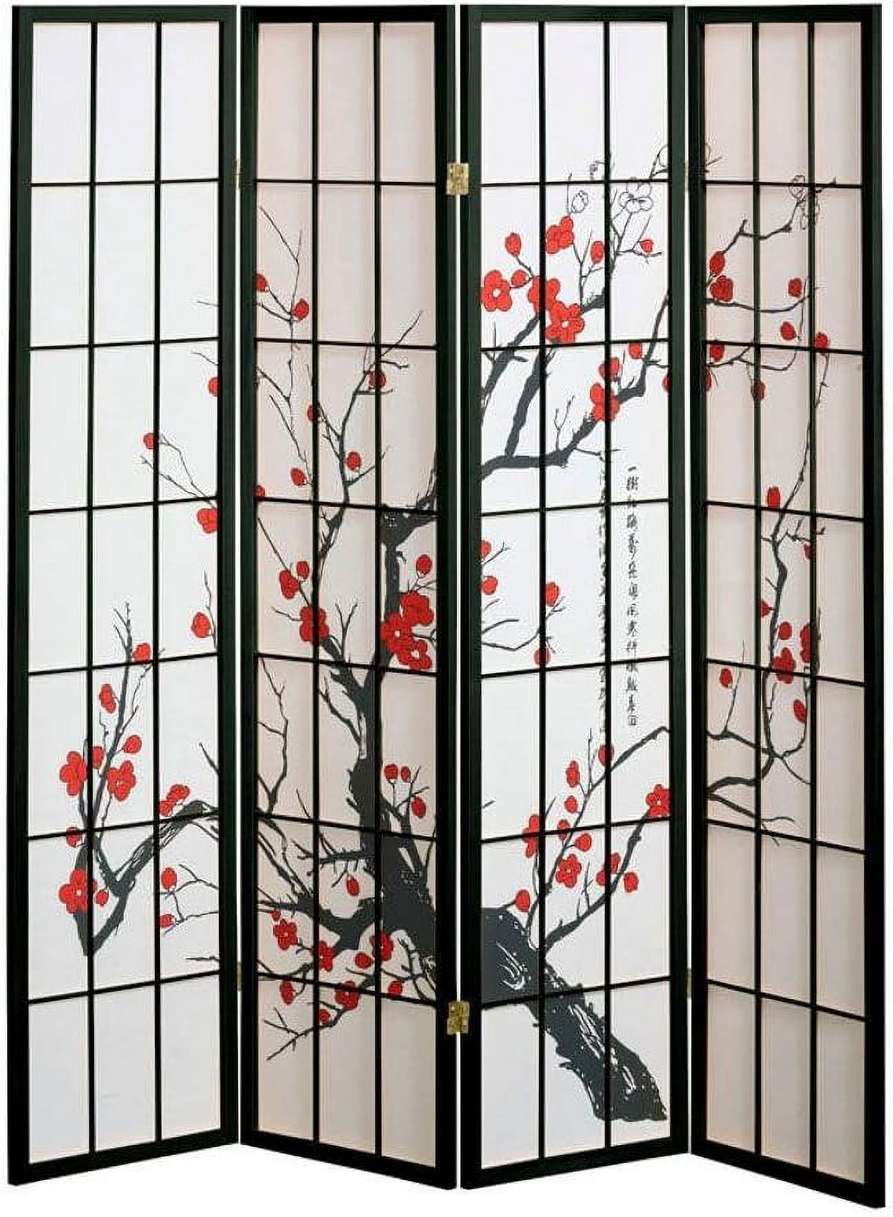 Home Decorators Collection 4 Panel Cherry Blossom Design Room Divider ...