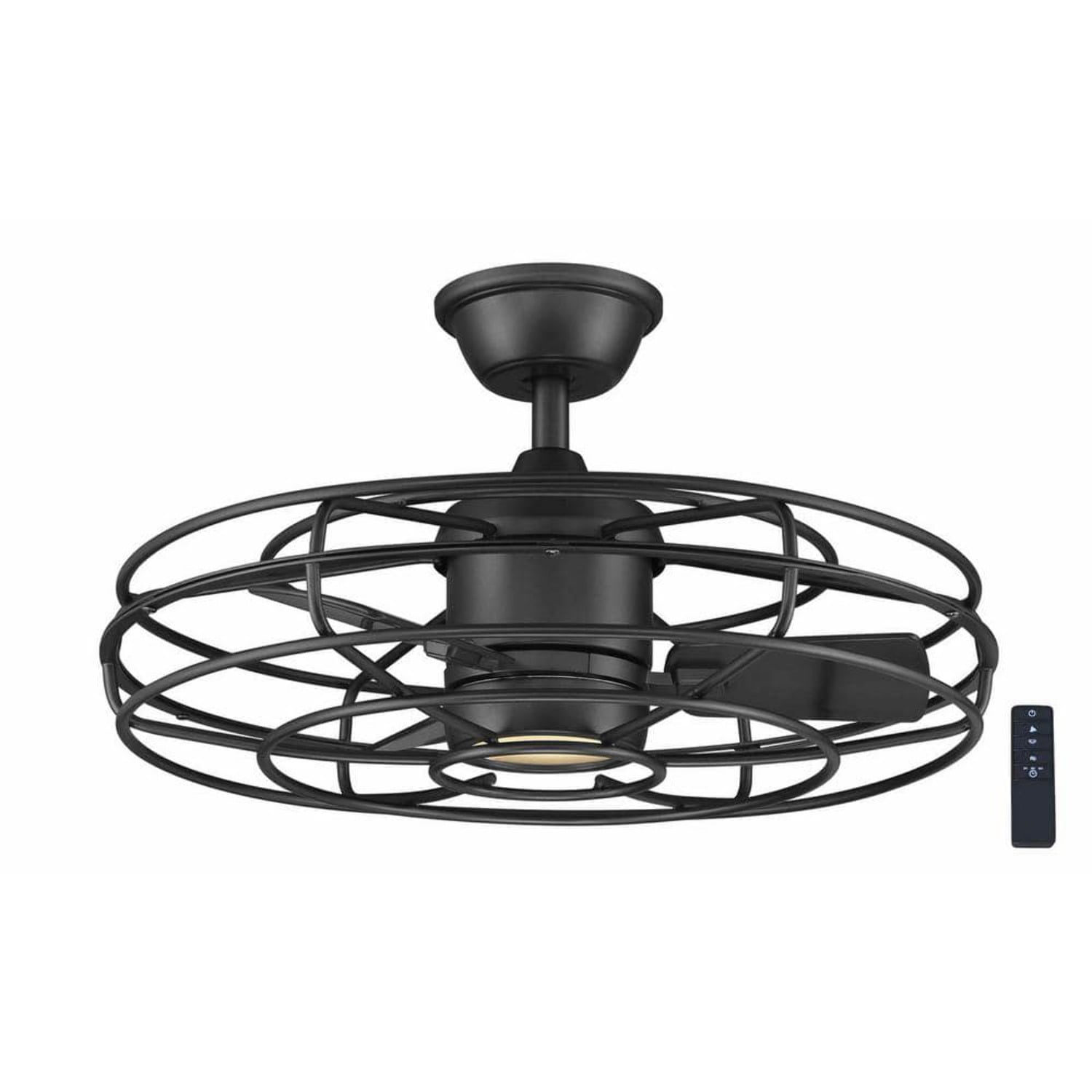 Heritage Point 25-in. LED Black Indoor/Outdoor Ceiling Fan w/ Light ...