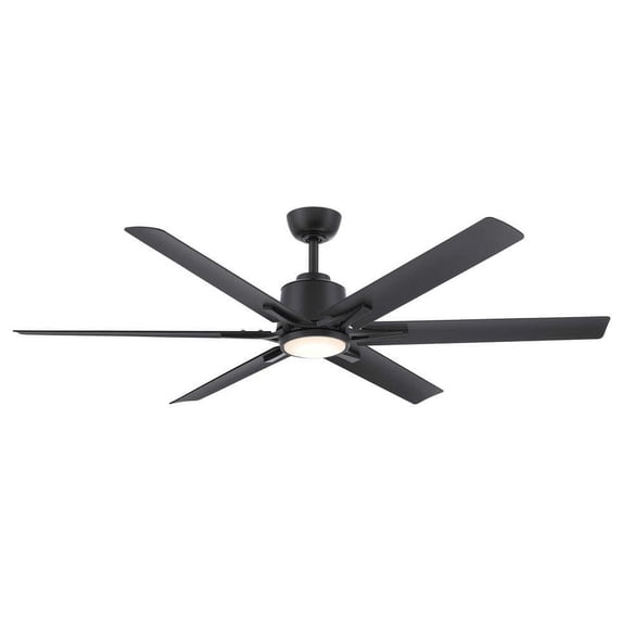 Home Overhead Kensgrove II 60 in. LED Matte Black Smart Ceiling Fan ...