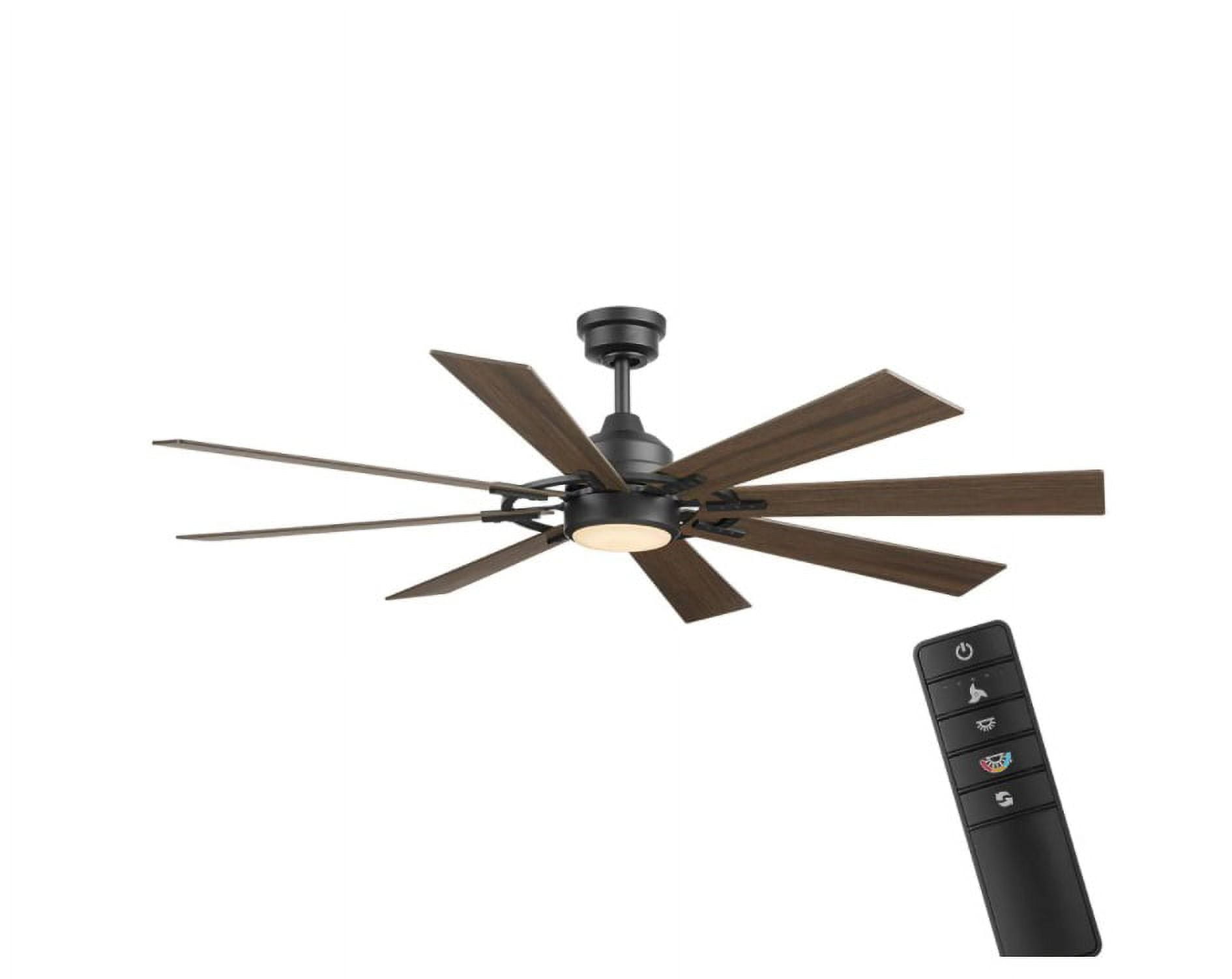 Home Decorators Collection, Ceiling Fan, 60‚Äù Makenna, Matte Black ...