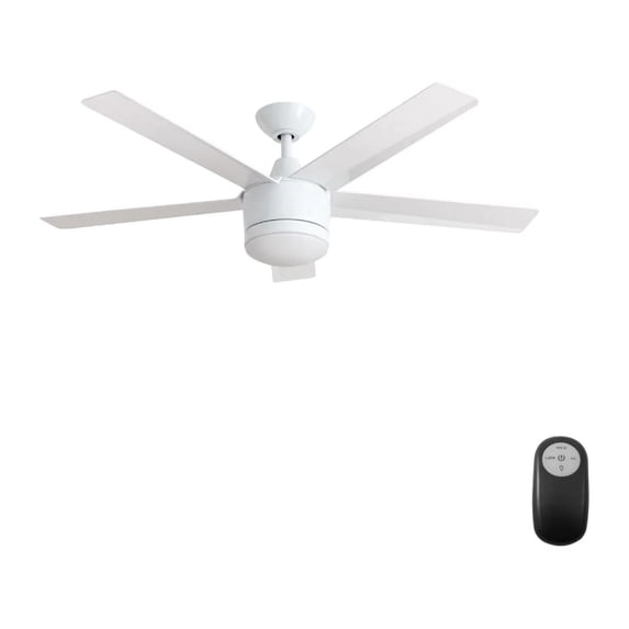 Home Decorators Merwry 52 in. White Ceiling Fan with Integrated LED and ...