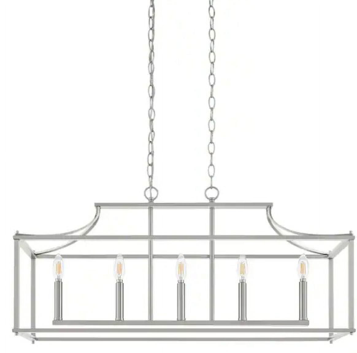 Home Decorators Crestview 5-Light Transitional Brushed Nickel Electric ...