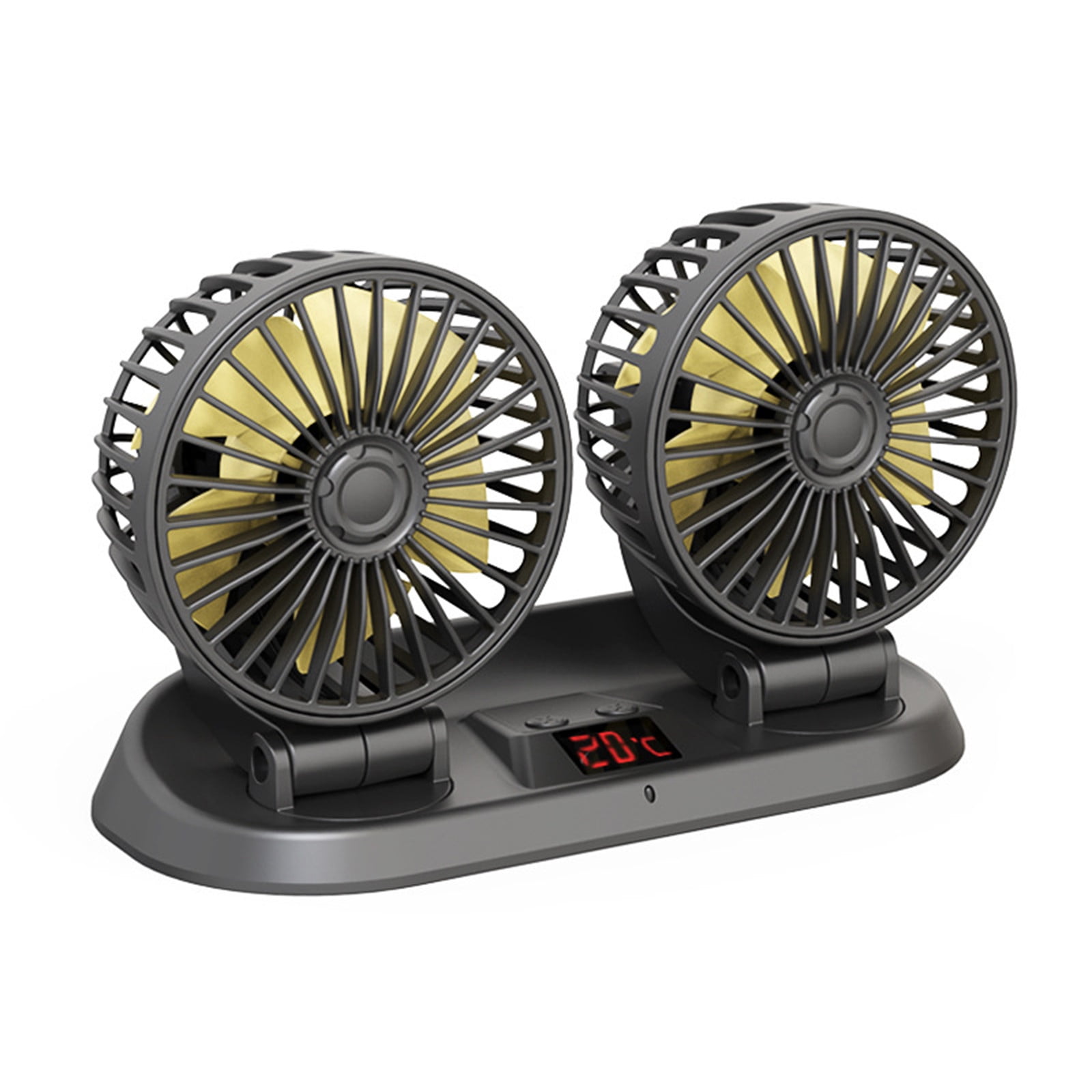 Home Dector Double-Headed Car Energy-Saving Fan 12V Car Powerful Fan ...