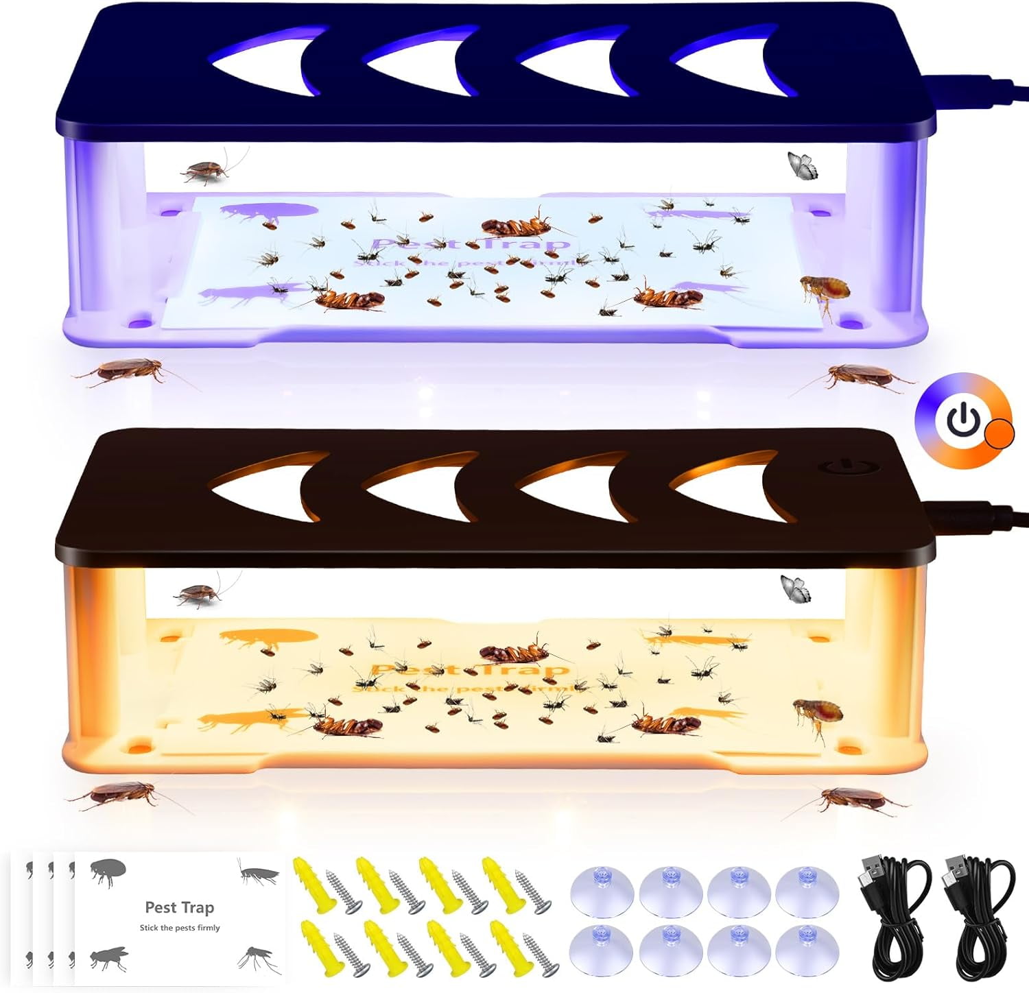 Home Defense Bed Bug Trap, 2 Traps with 4 Glue Discs, Pesticide Free ...