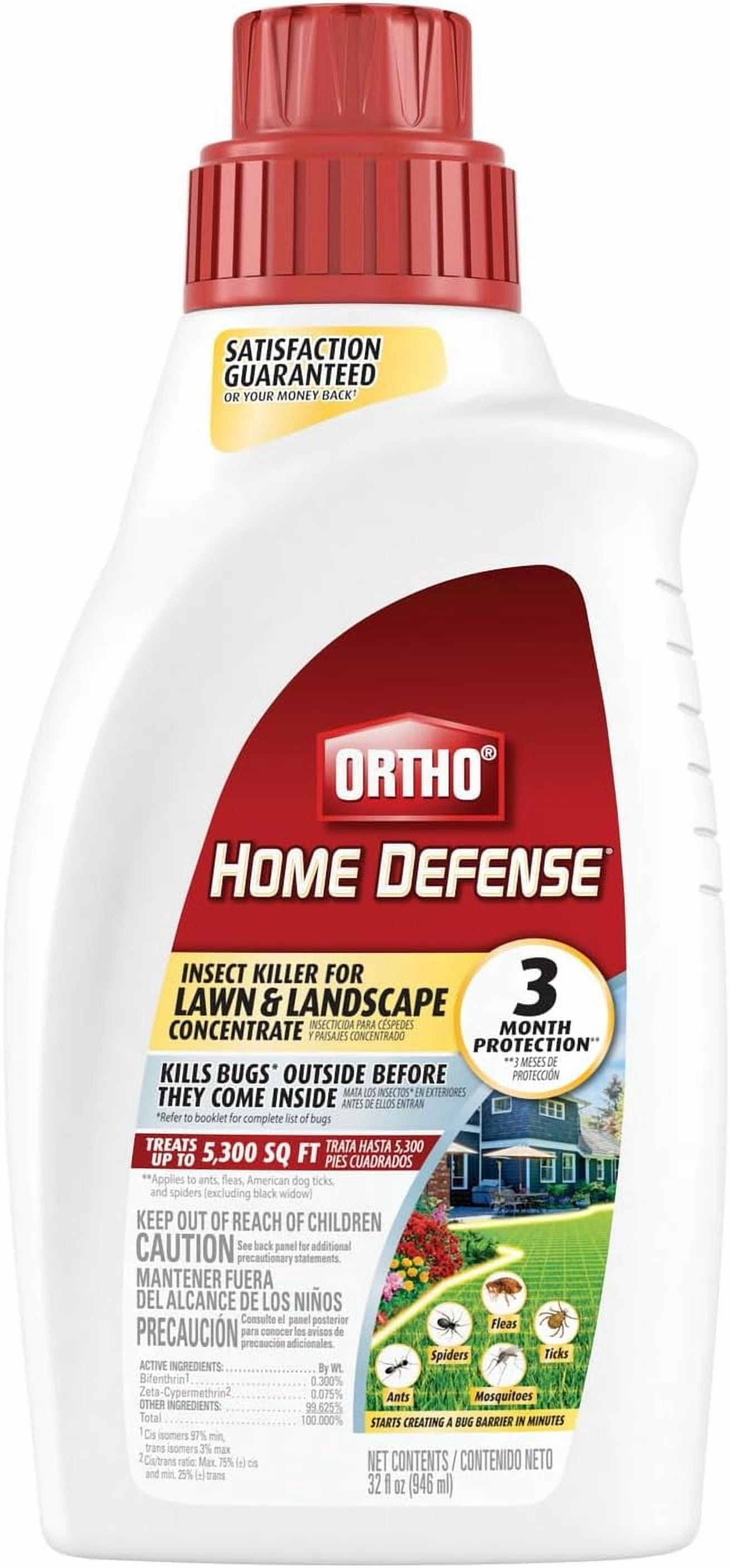 Home Defense Insect Killer for Lawn & Landscape Concentrate - Treats up ...