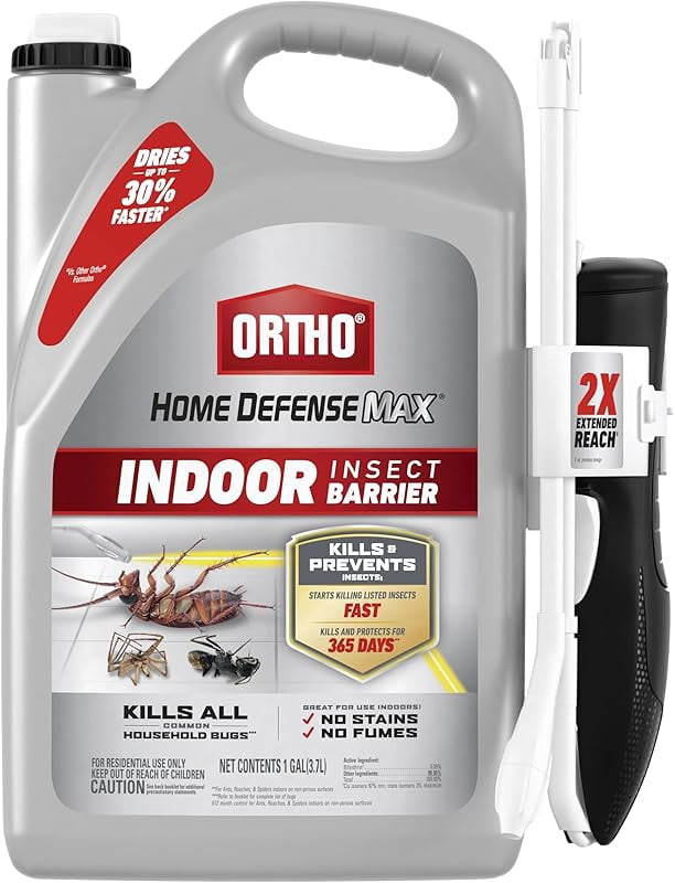 Home Defense Max Indoor Insect Barrier with Battery-Powered Sprayer ...