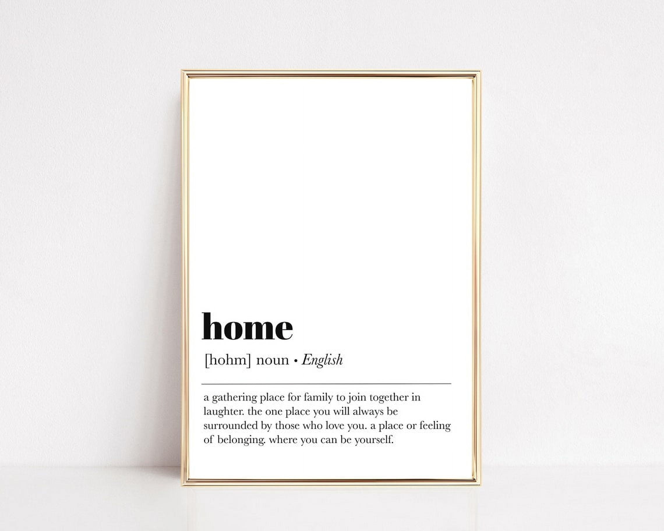 Home Definition Print Wall Art For Living Room Minimalist Poster Home ...