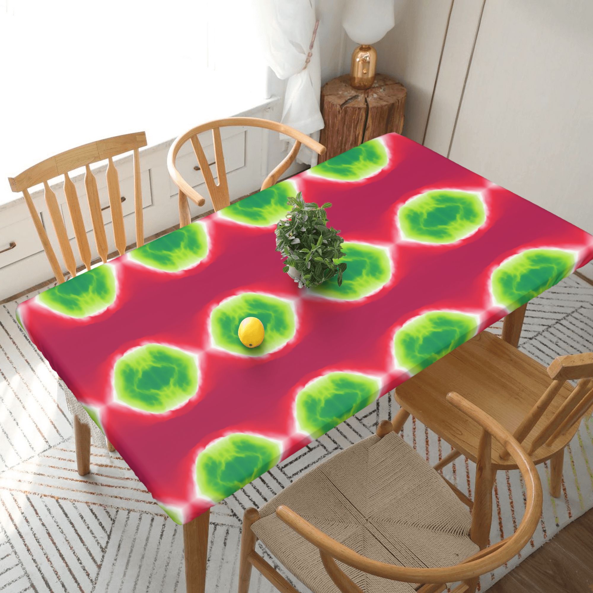Home Deluxe Tablecloth Abstract Watercolor Background Waterproof ...