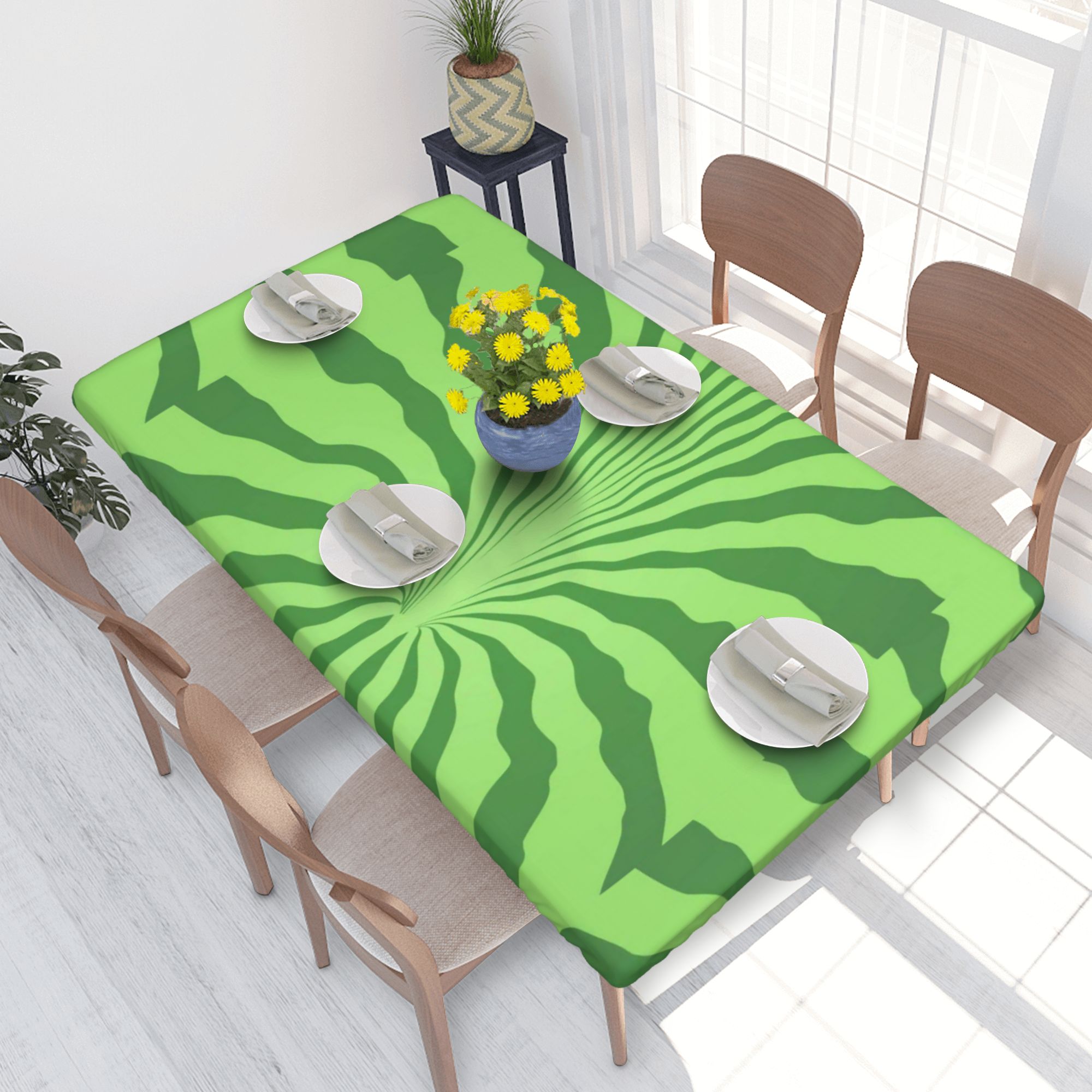 Home Deluxe Tablecloth Artistic Watermelon Texture Art Waterproof ...
