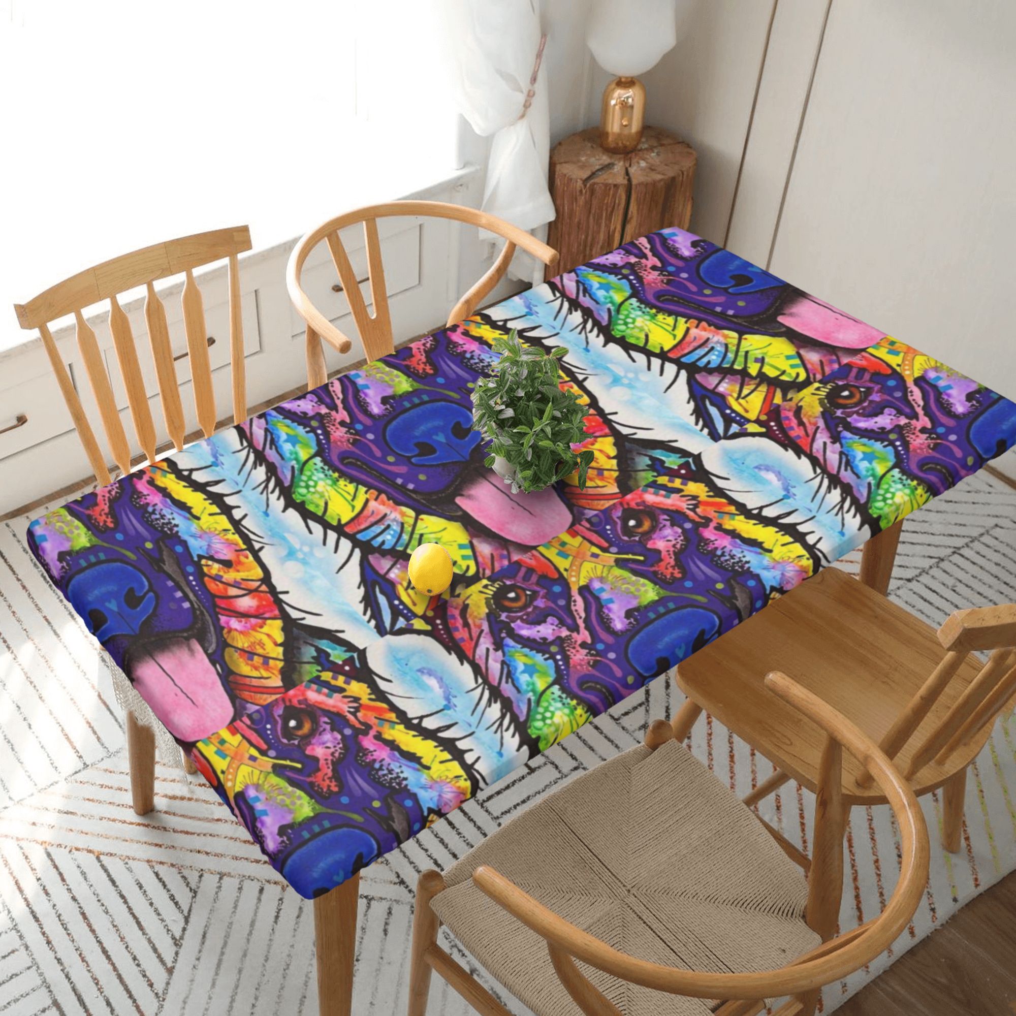 Home Deluxe Tablecloth Beautiful German Shepherd Pet Dog Waterproof ...