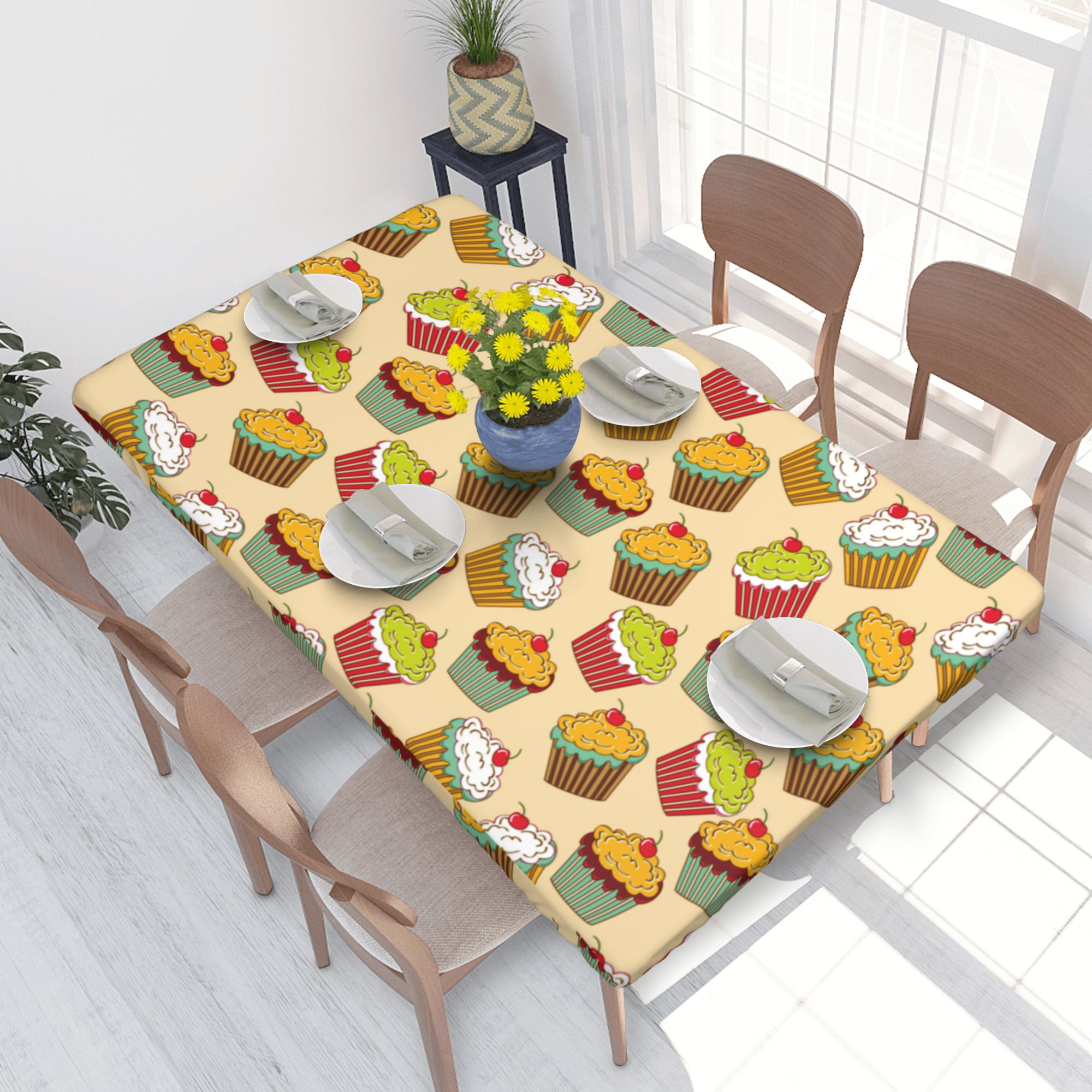 Home Deluxe Tablecloth Cake Background Waterproof Elastic Rim Edged ...