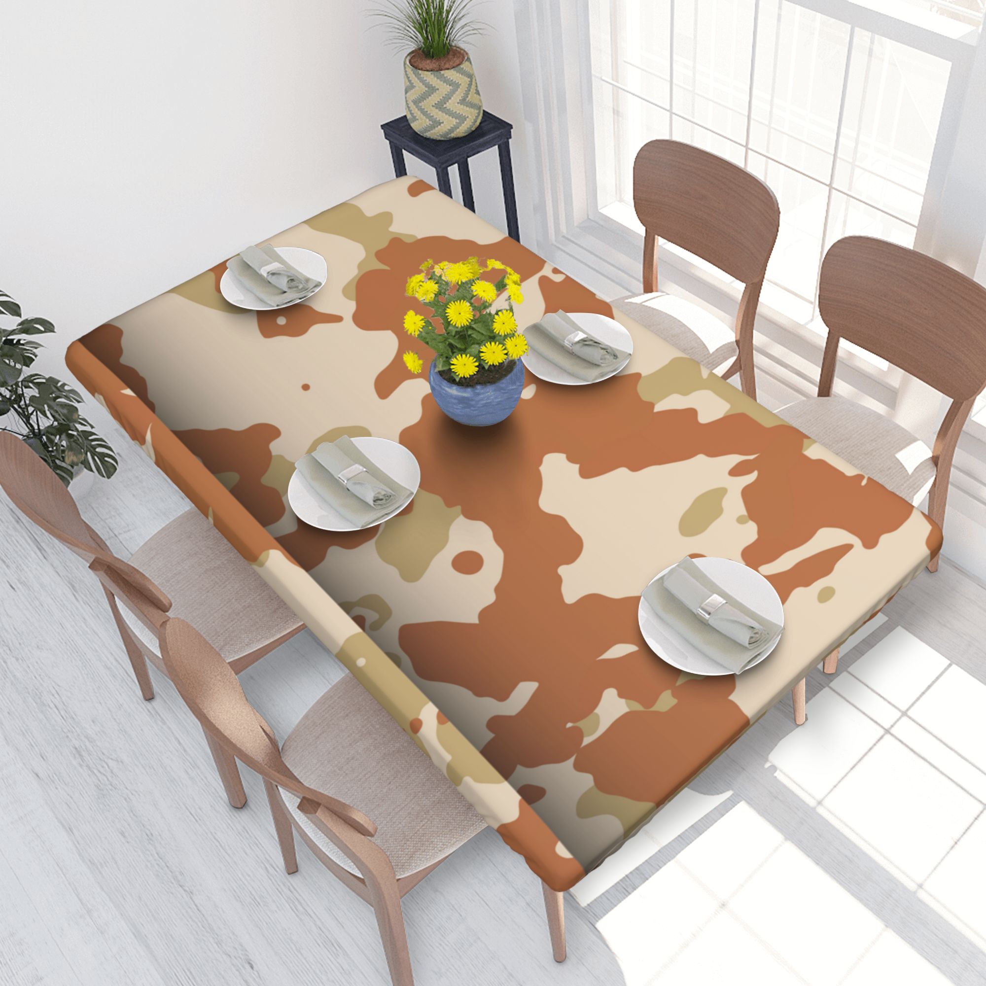 Home Deluxe Tablecloth Camouflage Background (53) Waterproof Elastic ...