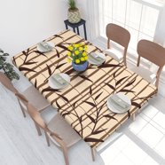 Wood Grain Elastic Table Cover, High Quality Vinyl, Fleece Backing ...