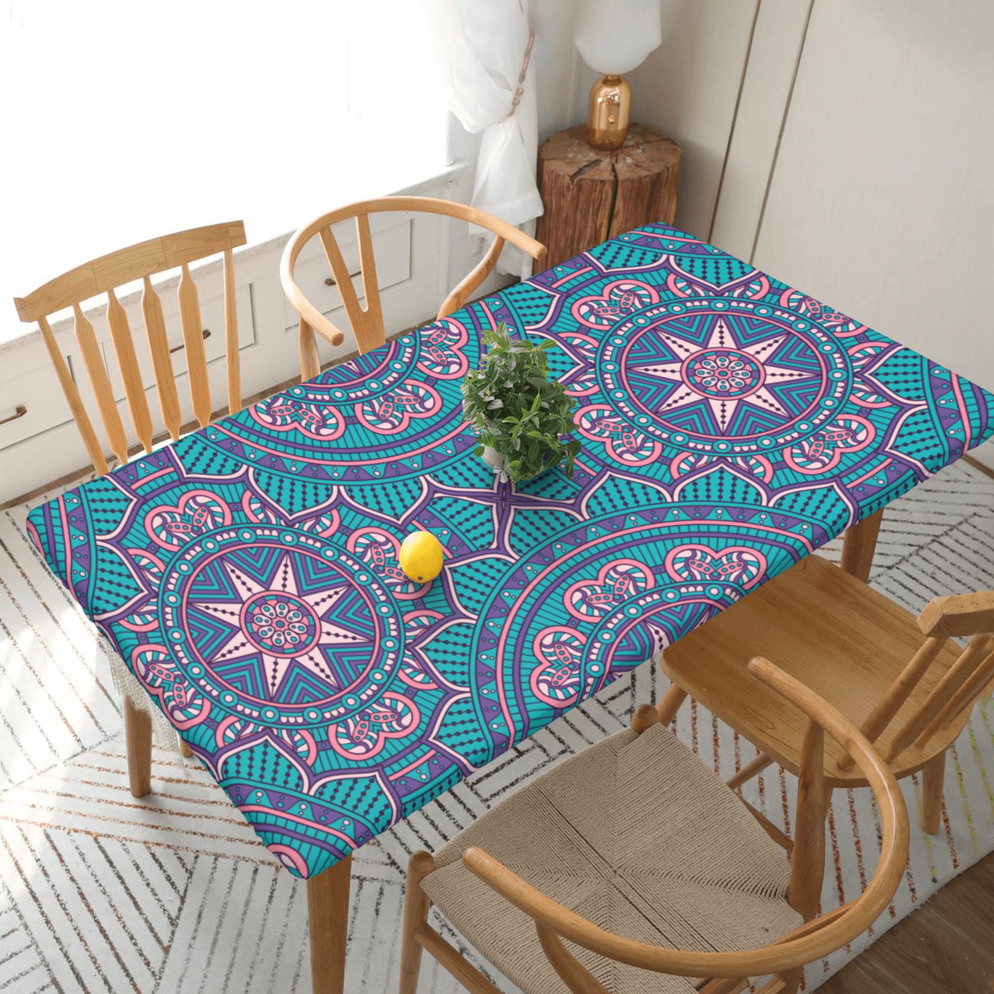 Home Deluxe Tablecloth Classical Ethnic Pattern Background Waterproof ...
