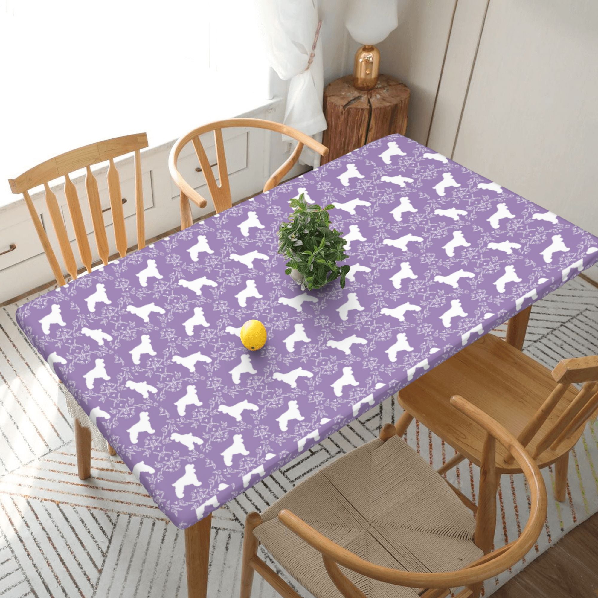 Home Deluxe Tablecloth Cocker Spaniel Dog Breed Silhouette Florals ...