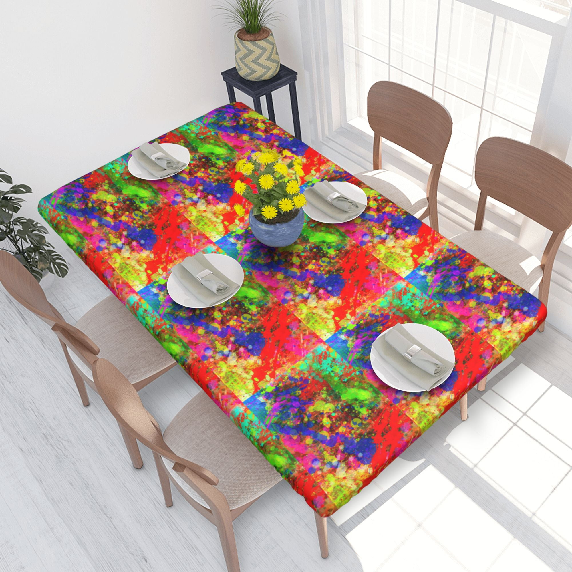 Home Deluxe Tablecloth Color Splash Wallpapers (6) Waterproof Elastic ...
