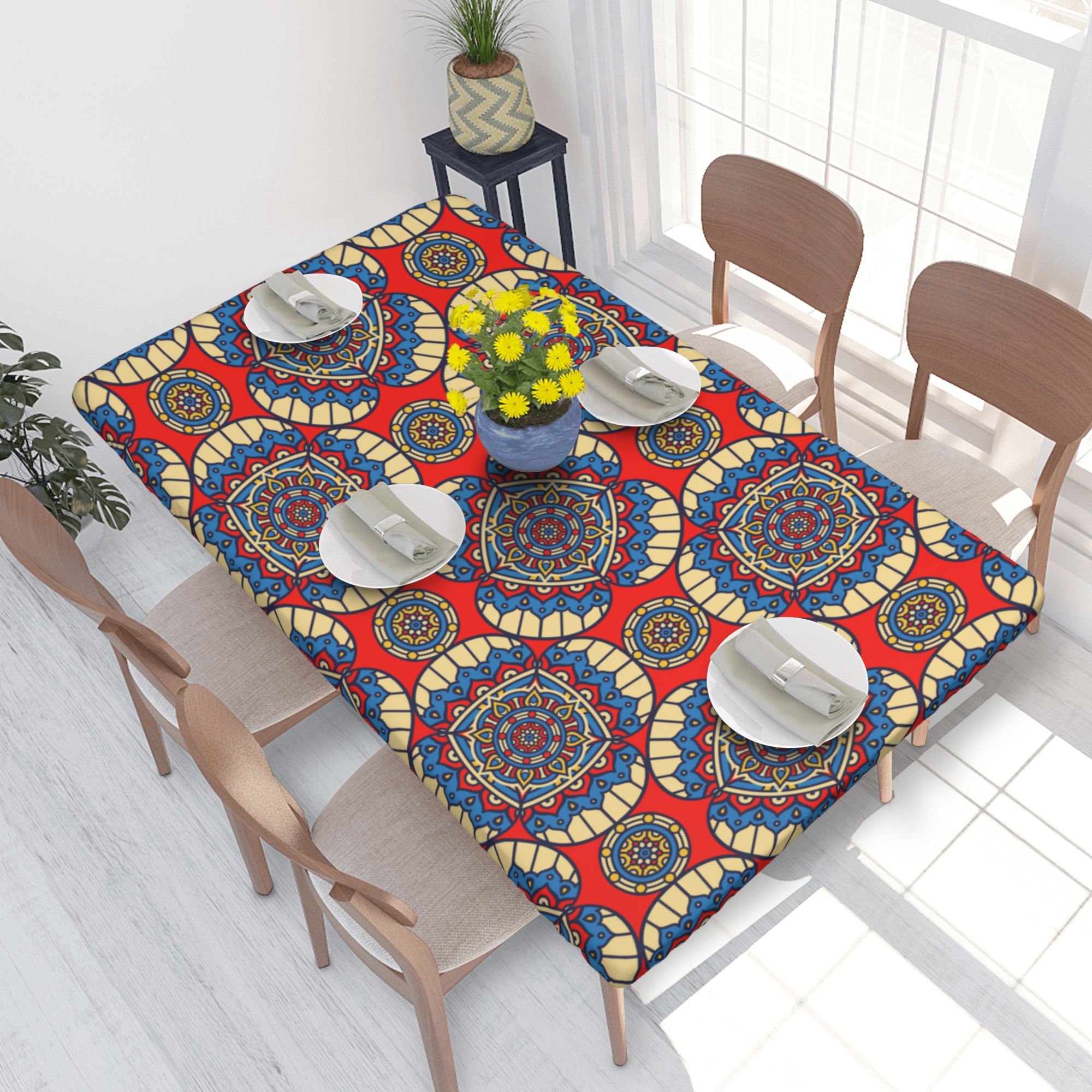 Home Deluxe Tablecloth Ethnic Pattern Background (15) Waterproof ...