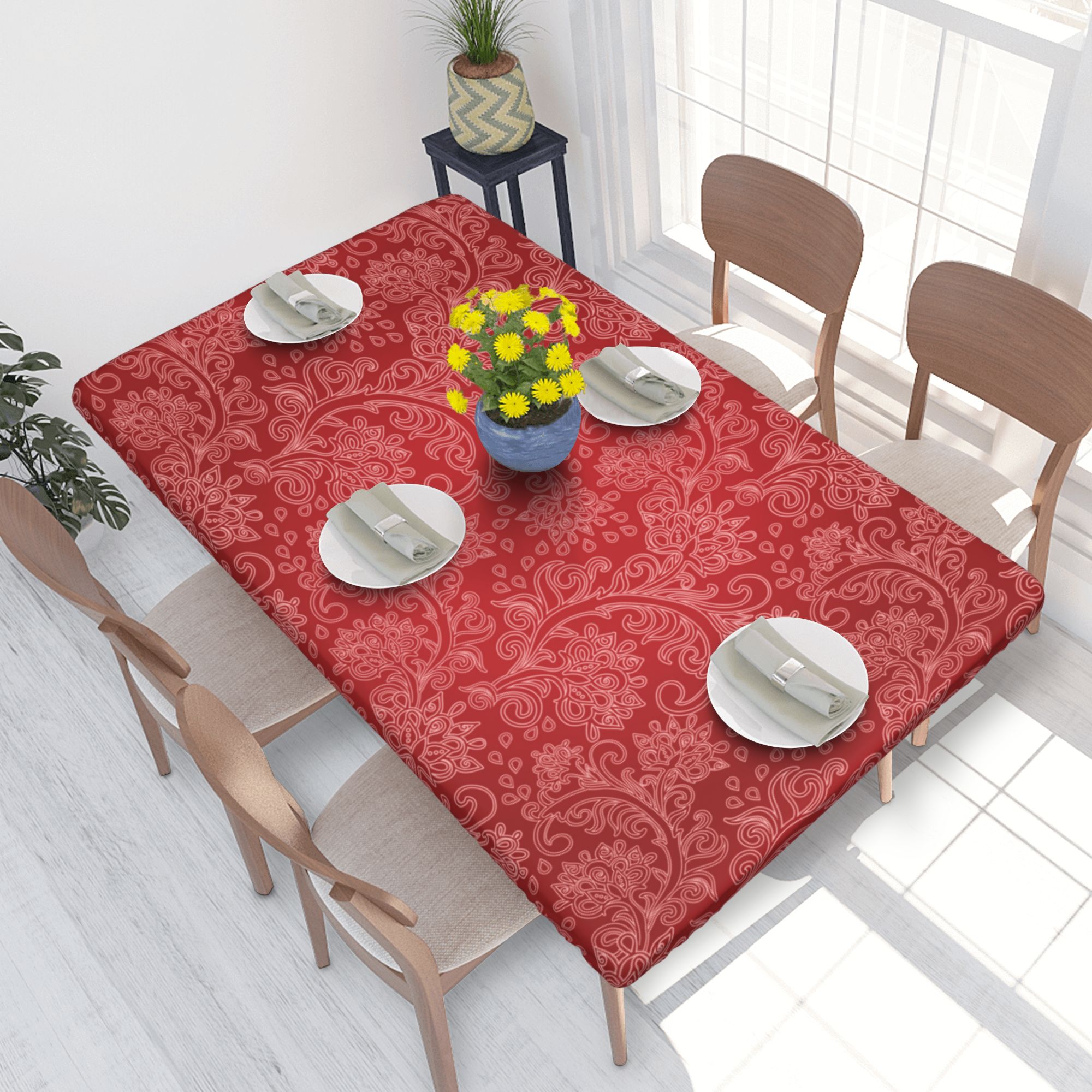 Home Deluxe Tablecloth European Classical Flower Background (27 ...