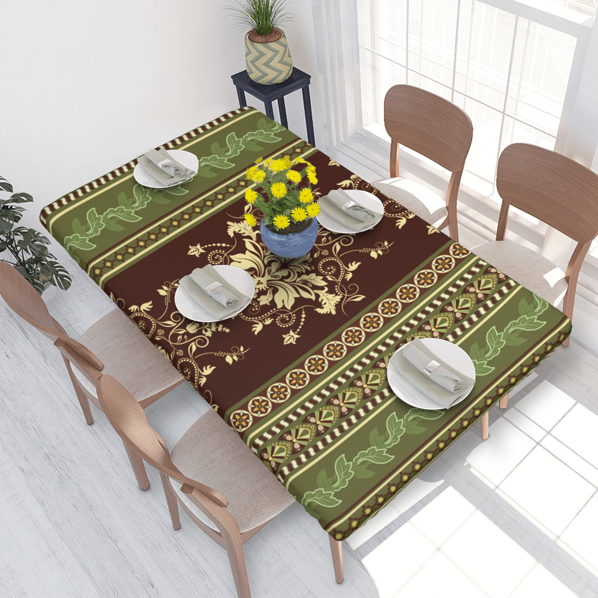 Home Deluxe Tablecloth European Classical Flower Background (7 ...