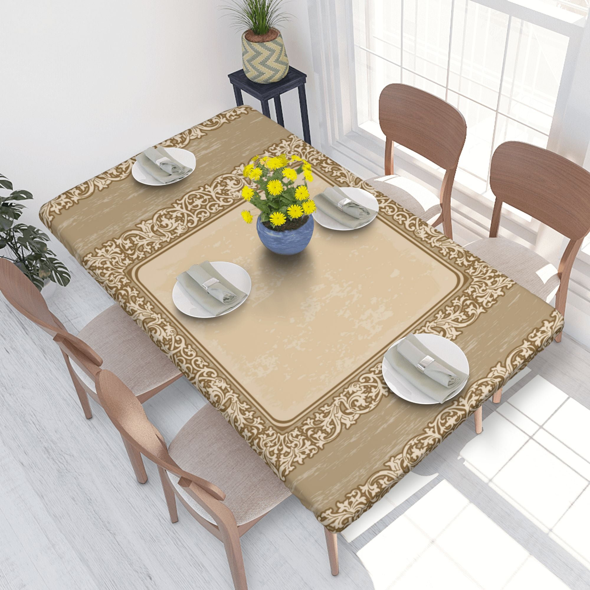 Home Deluxe Tablecloth European Classical Flower Background (9 ...